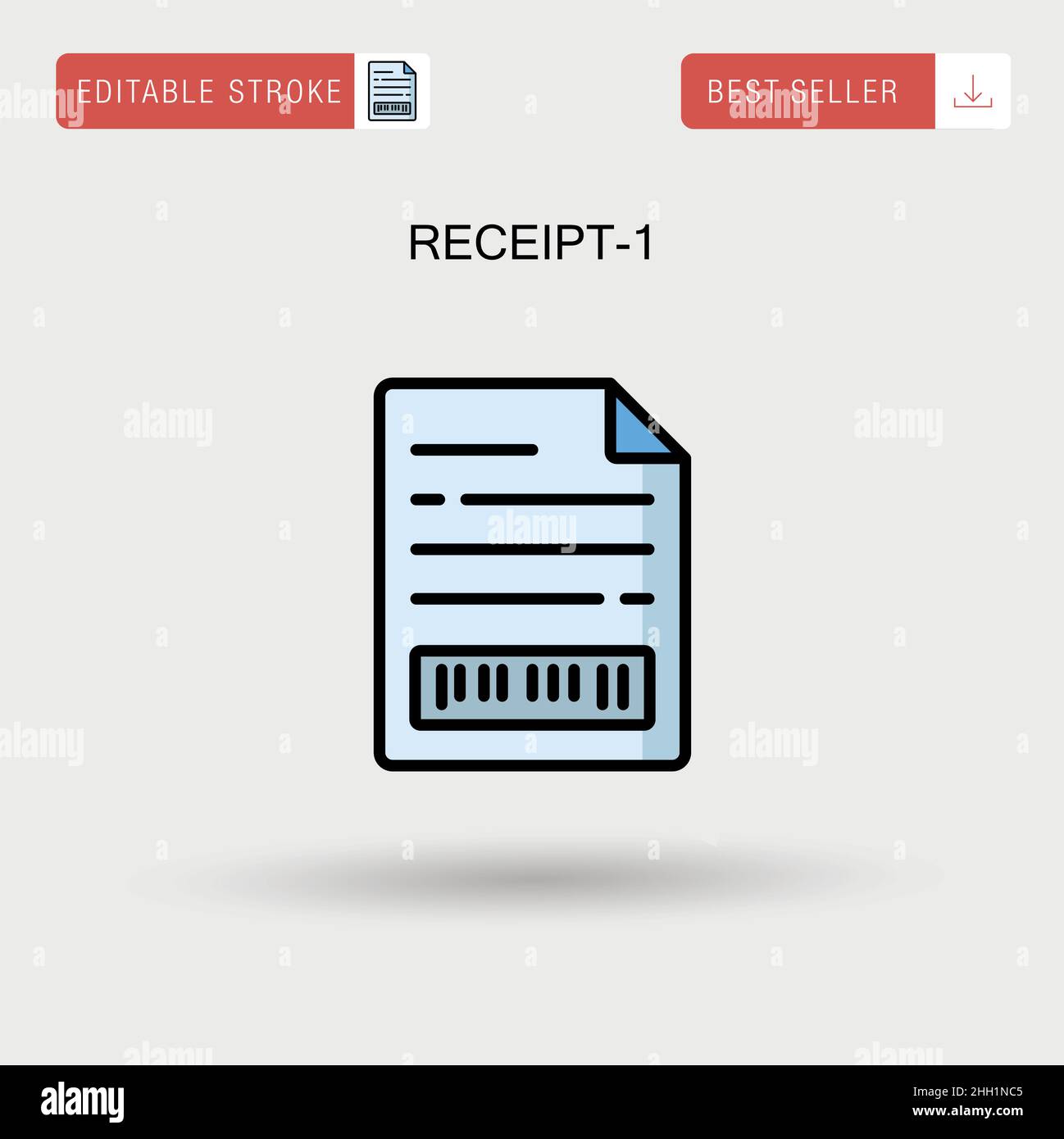 Receipt-1 Simple vector icon Stock Vector Image & Art - Alamy