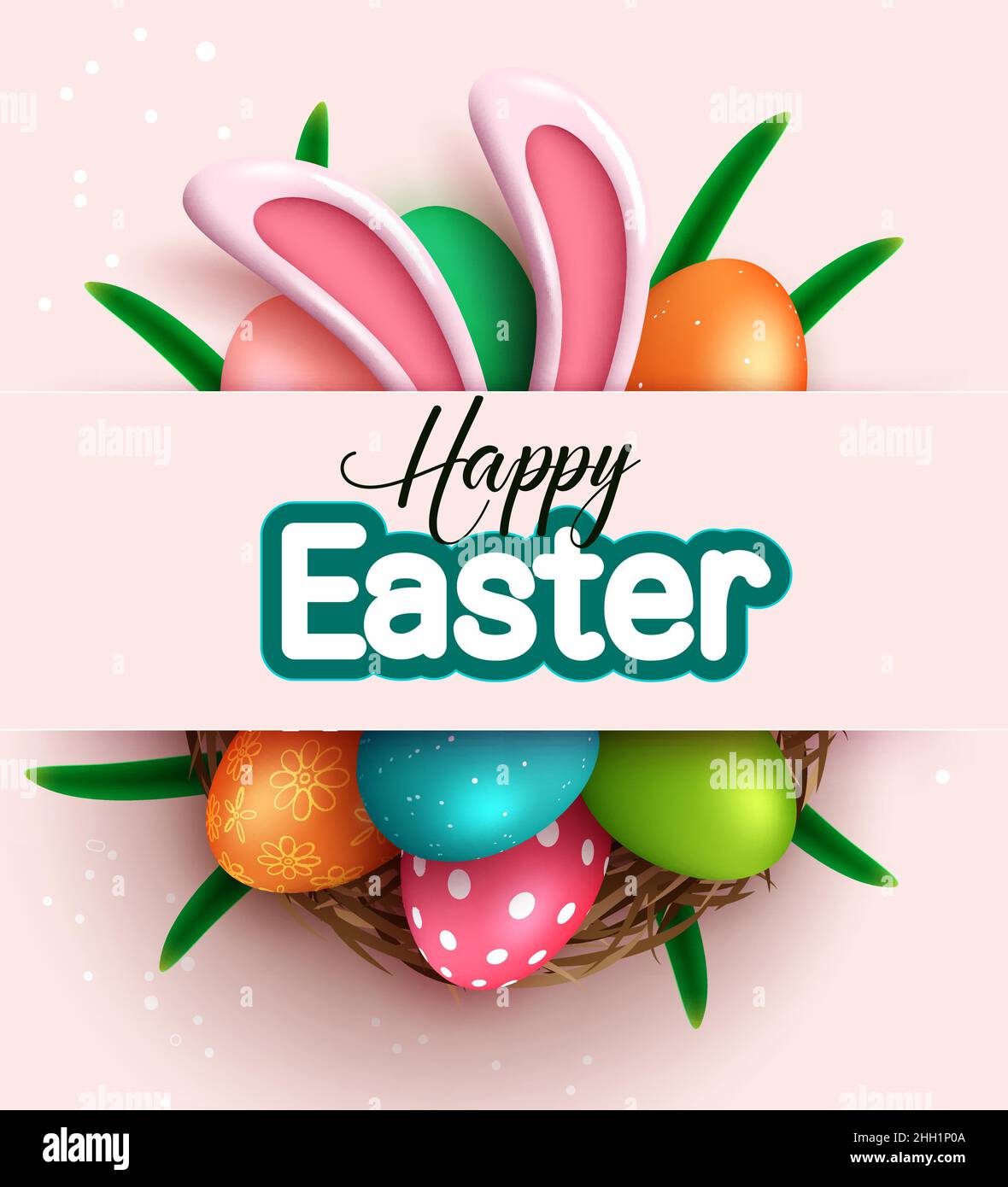 Rabbit figurine in the grass Stock Vector Images - Alamy