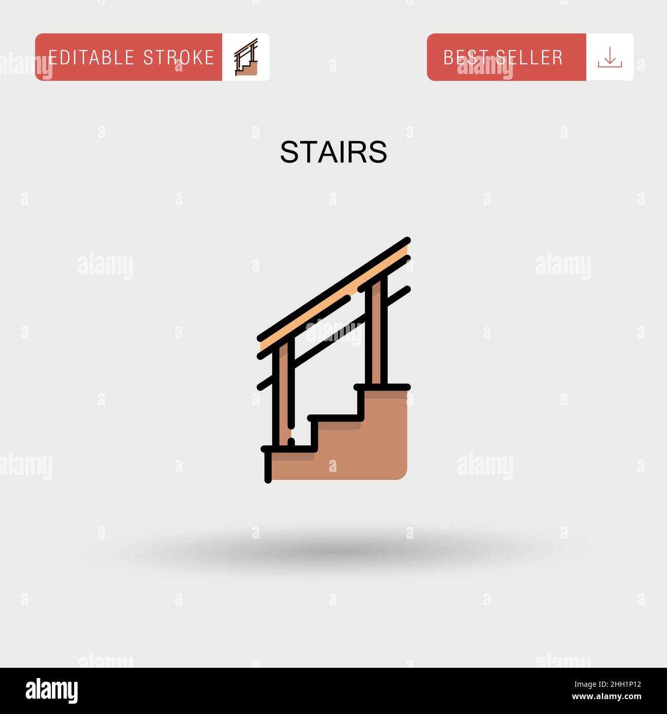 Stairs Simple vector icon Stock Vector Image & Art - Alamy