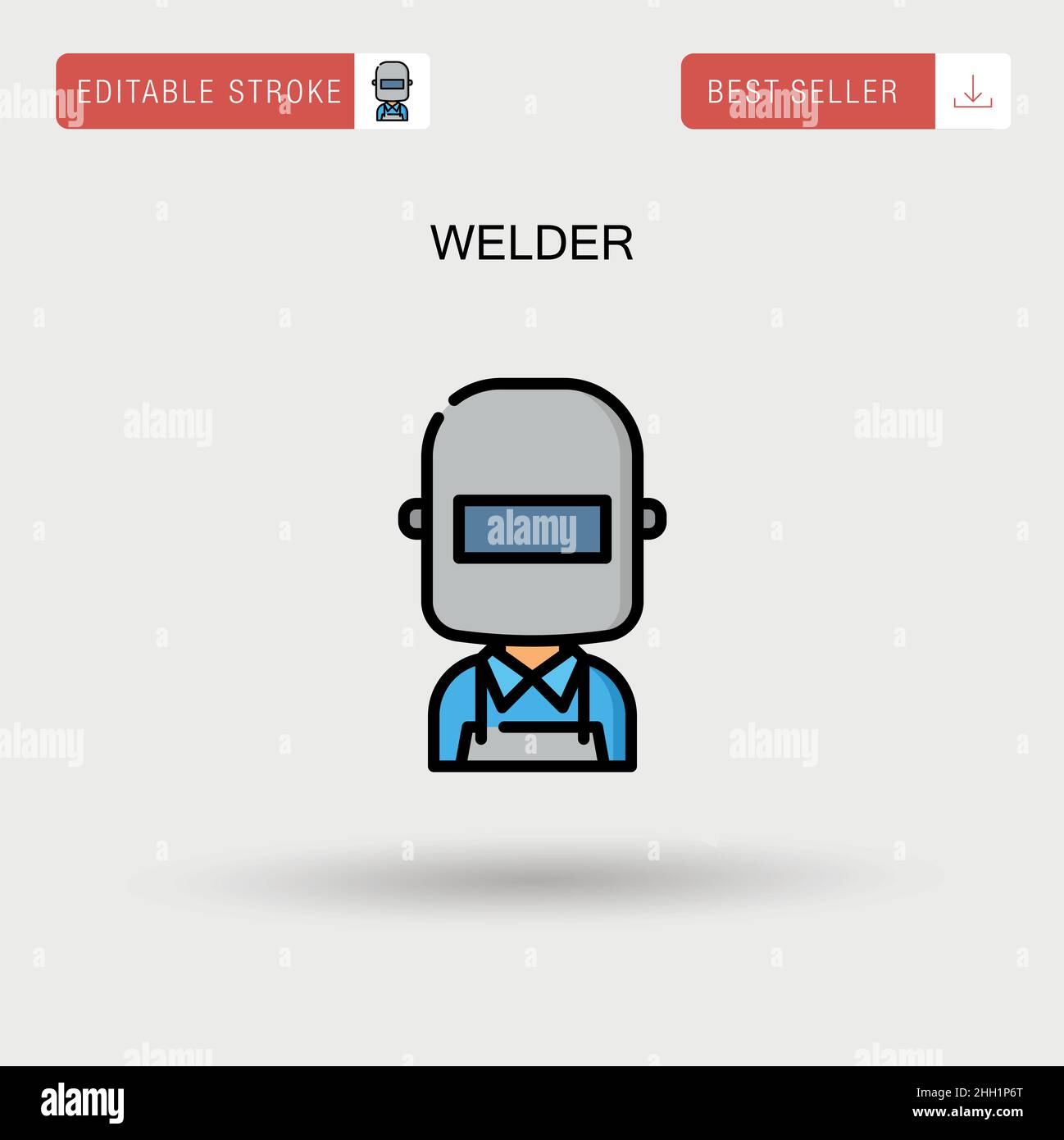 Welder Simple vector icon Stock Vector Image & Art - Alamy