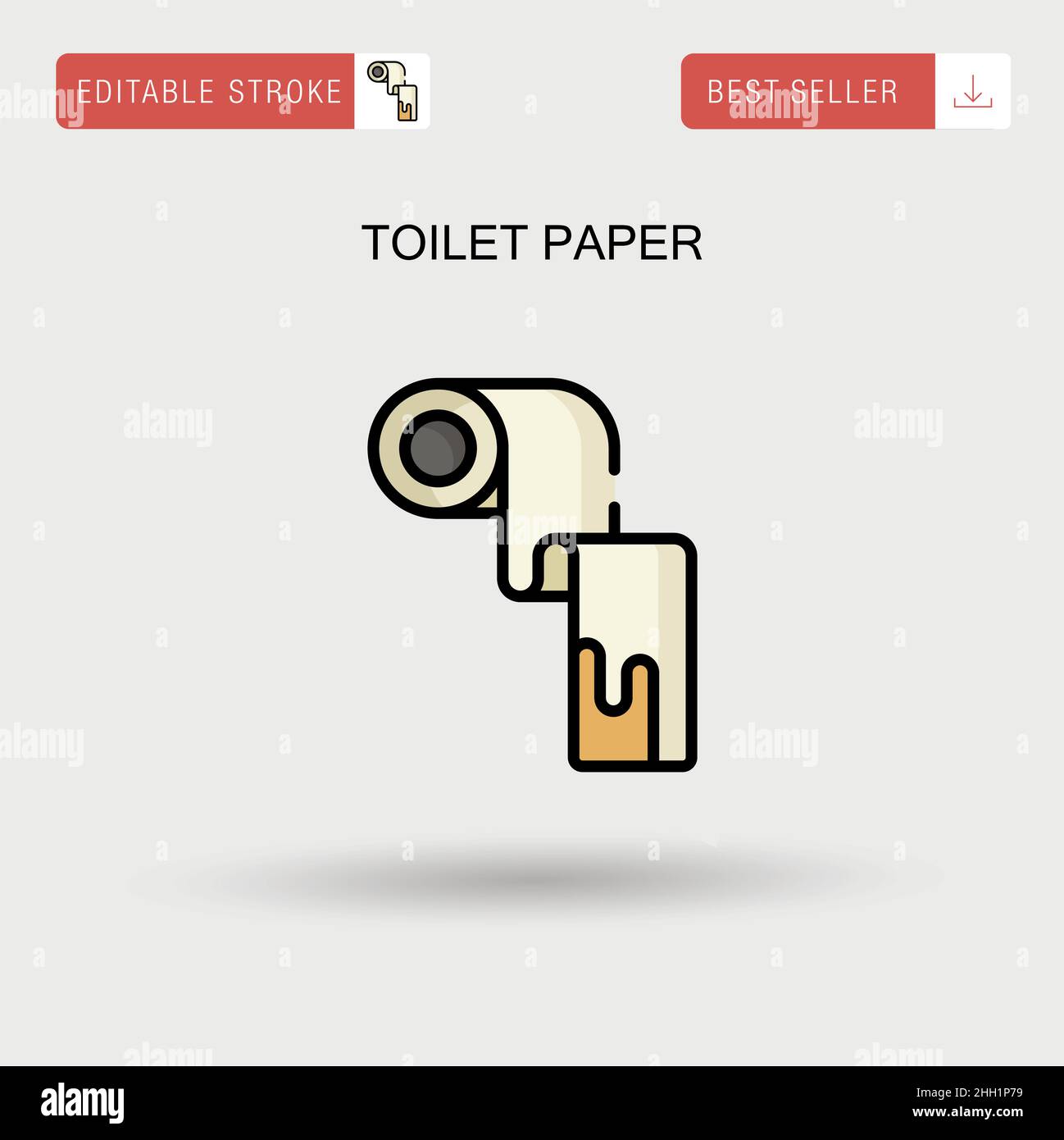Toilet paper Simple vector icon Stock Vector Image & Art - Alamy