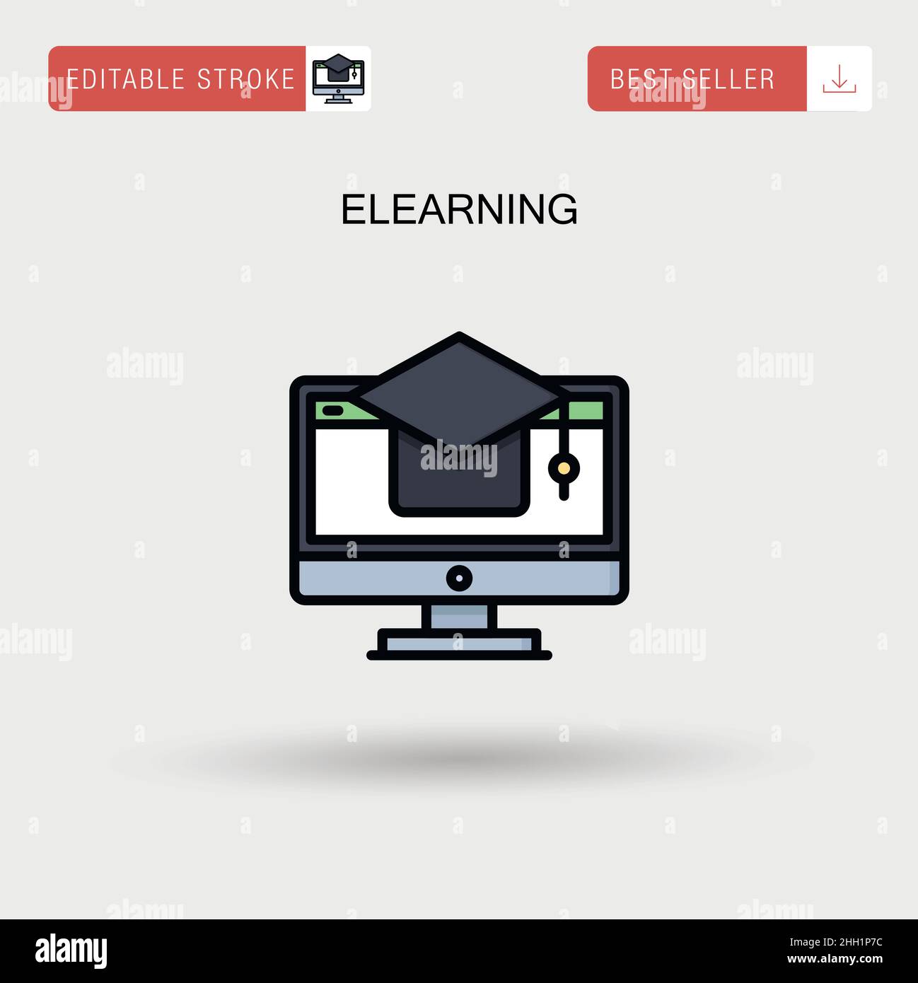 Elearning Simple vector icon Stock Vector Image & Art - Alamy
