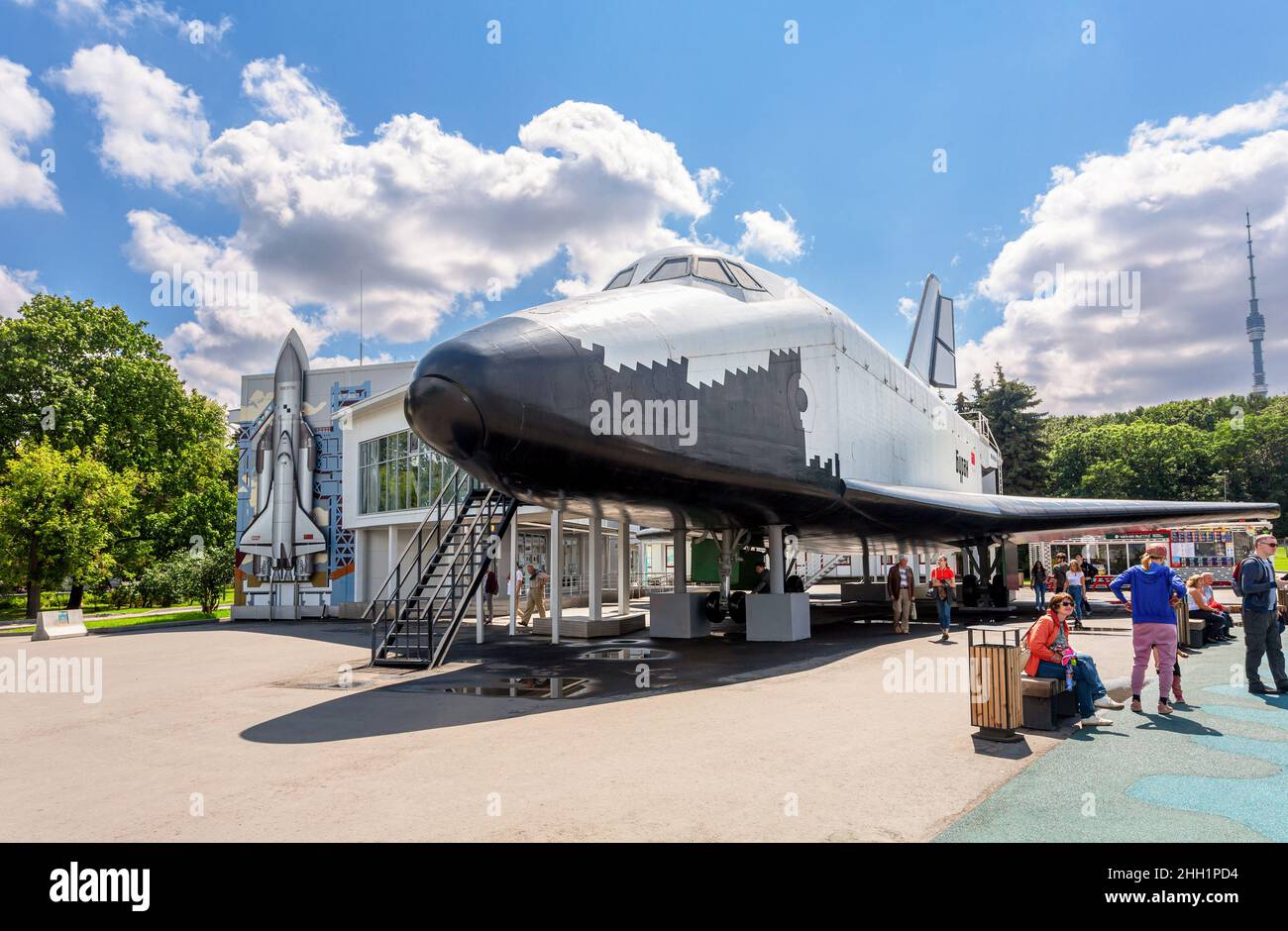 Moscow, Russia - July 8, 2019: Model of first Soviet reusable ...