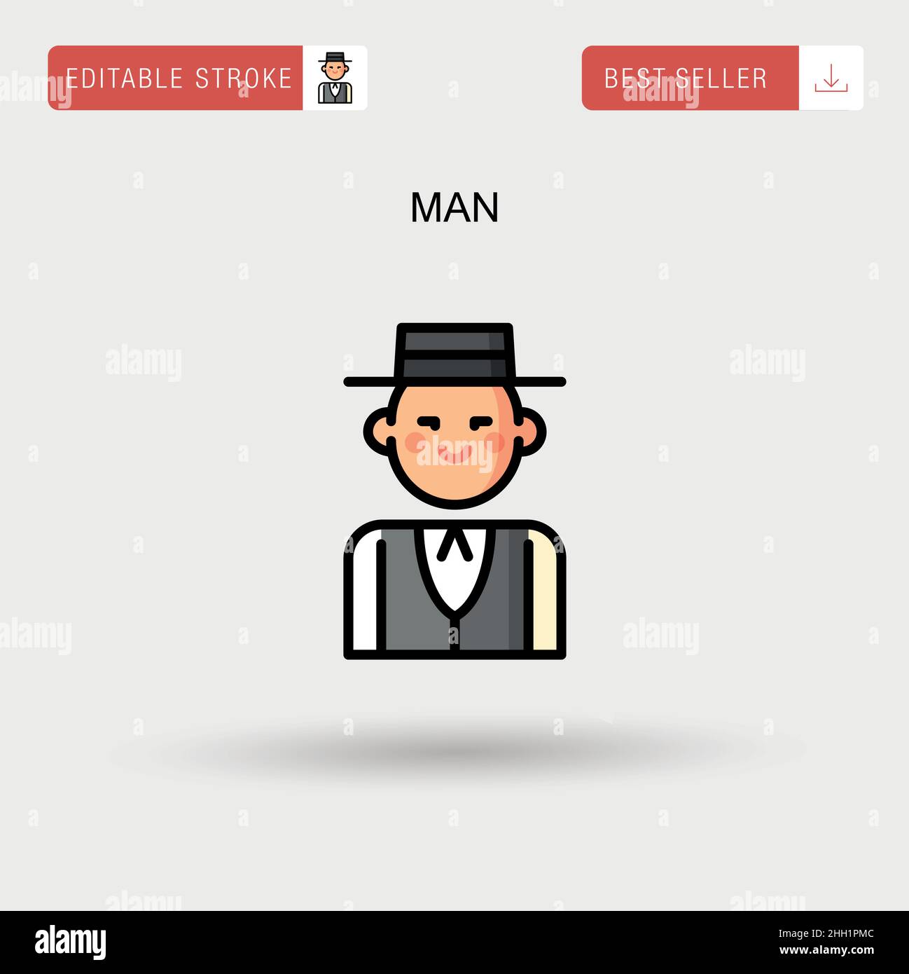 Handsome portrait Stock Vector Images - Alamy