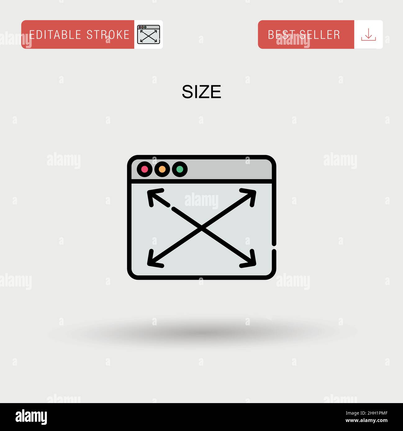 Size Simple vector icon Stock Vector Image & Art - Alamy