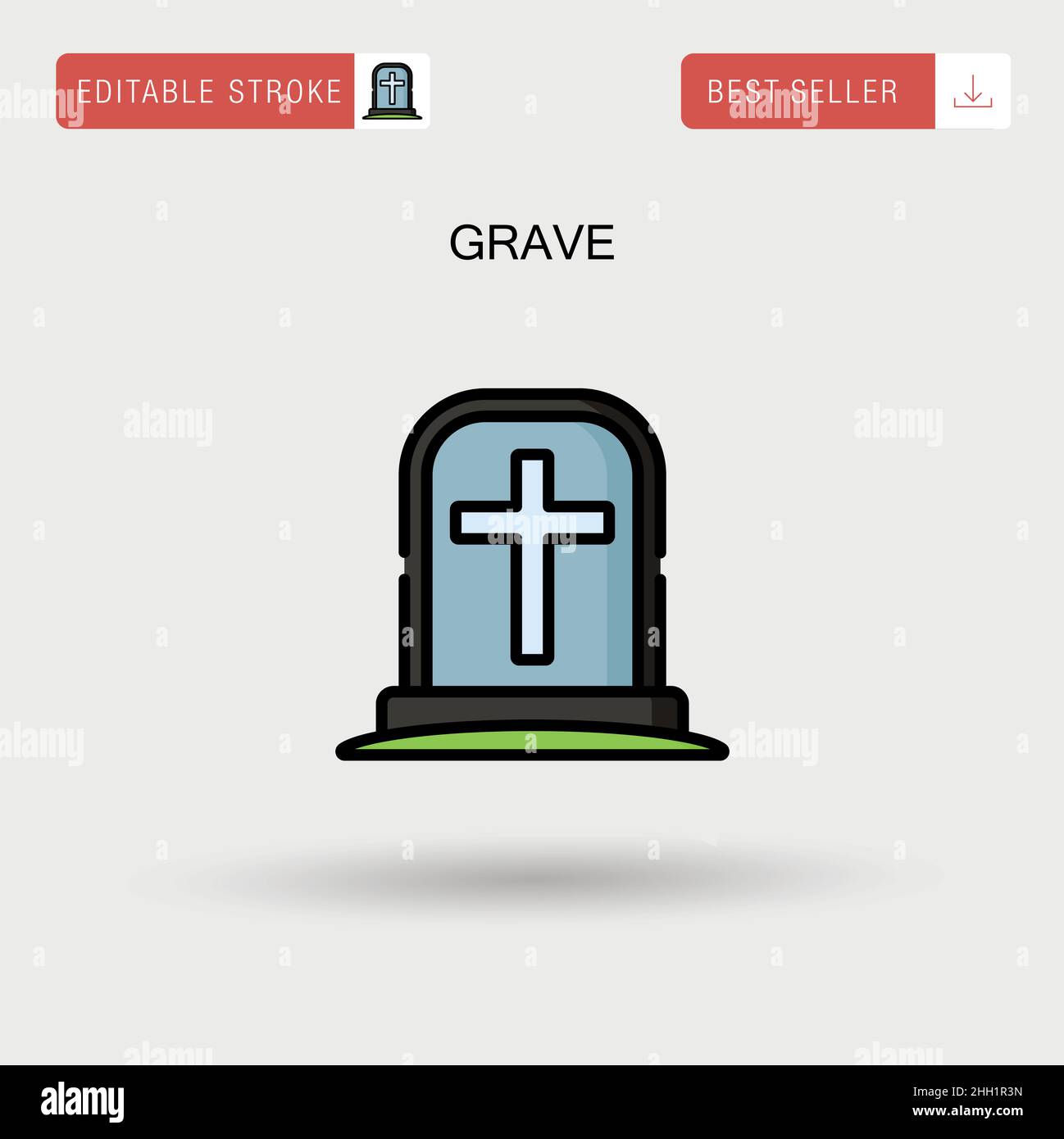 Grave stone skull cross Stock Vector Images - Alamy