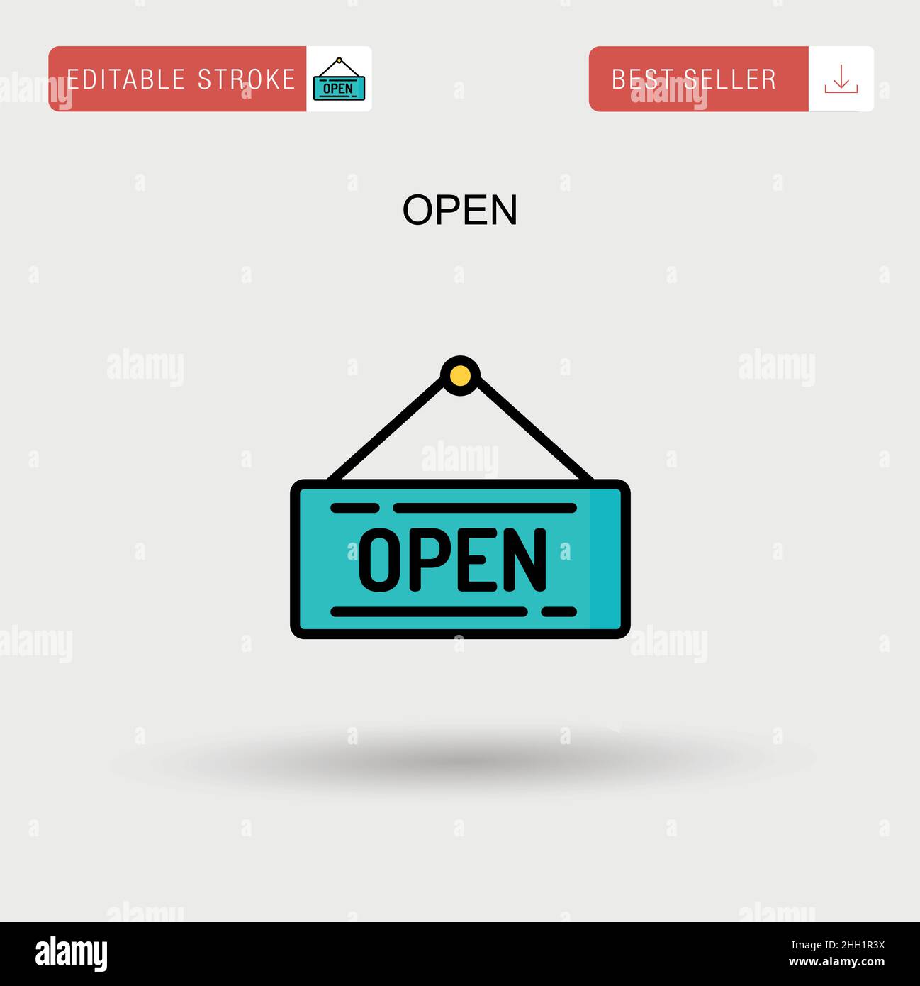Open Simple vector icon Stock Vector Image & Art - Alamy