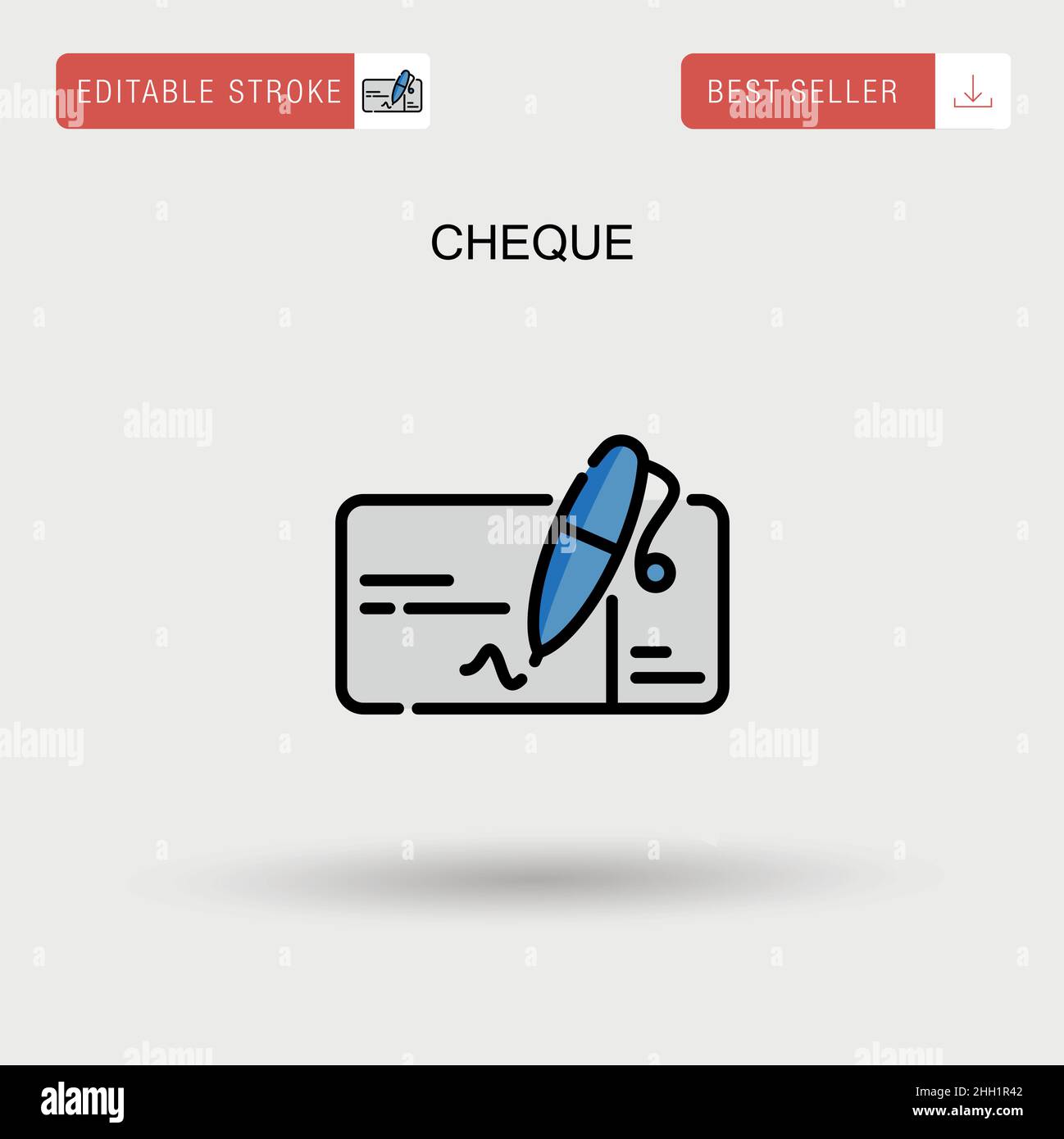 Cheque Simple vector icon Stock Vector Image & Art - Alamy