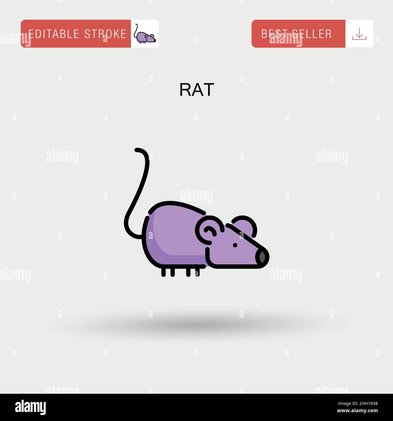 Rat Simple vector icon Stock Vector Image & Art - Alamy