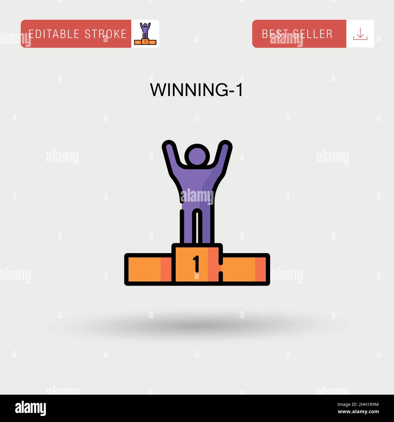 Winning-1 Simple vector icon Stock Vector Image & Art - Alamy