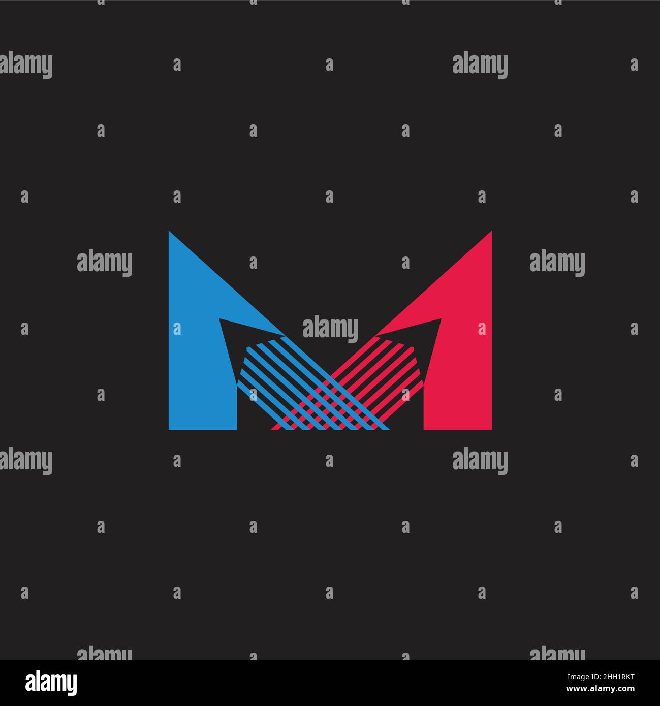 letter m colorful motion arrows geometric logo vector Stock Vector ...