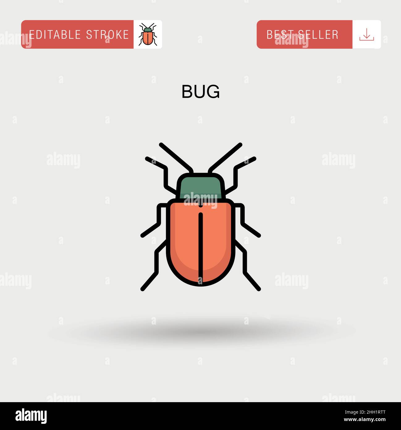 Bug Simple vector icon Stock Vector Image & Art - Alamy