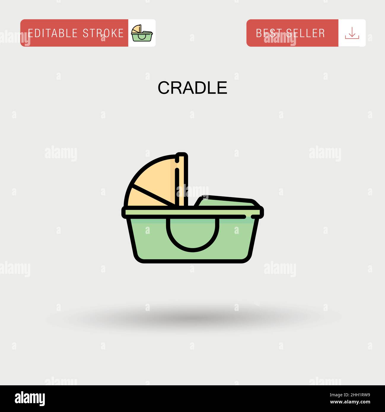 Baby cradle cartoon icon hi-res stock photography and images - Alamy