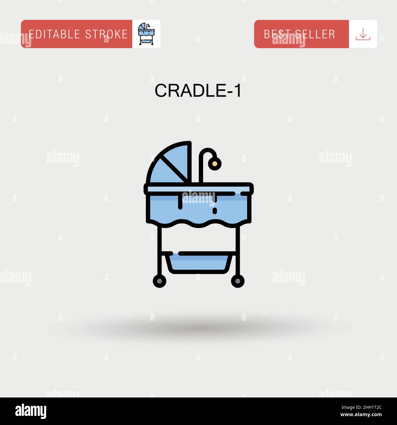 Cradle-1 Simple vector icon Stock Vector Image & Art - Alamy