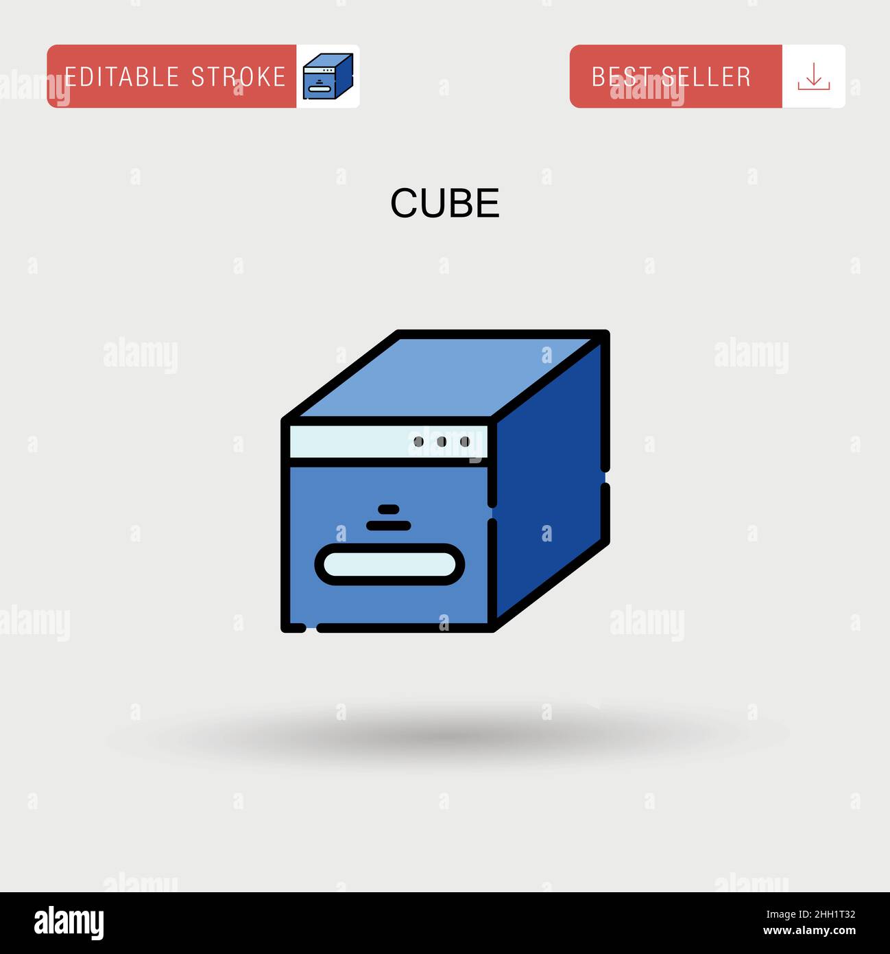 Cube Simple vector icon Stock Vector Image & Art - Alamy