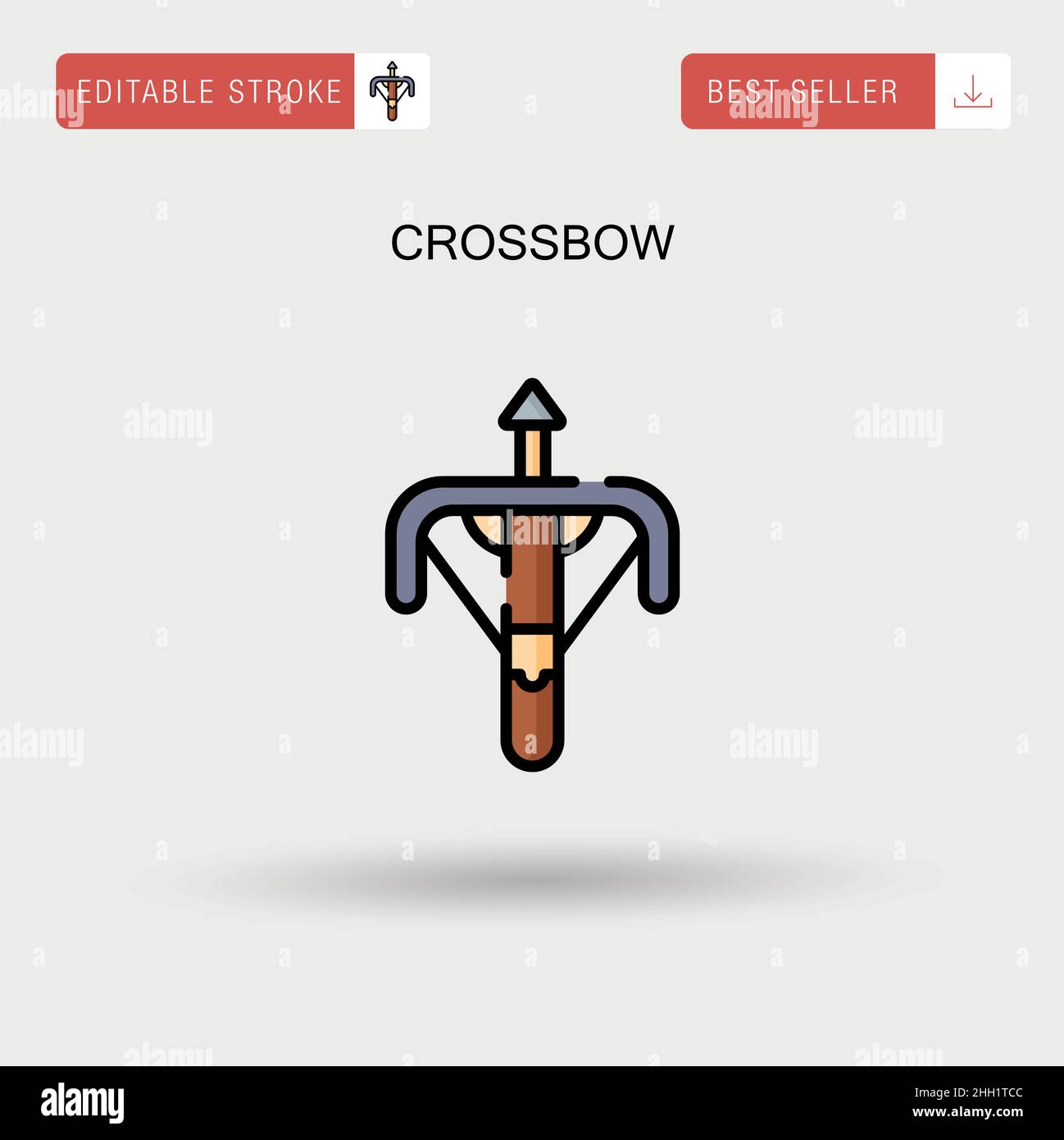 Crossbow Simple vector icon Stock Vector Image & Art - Alamy