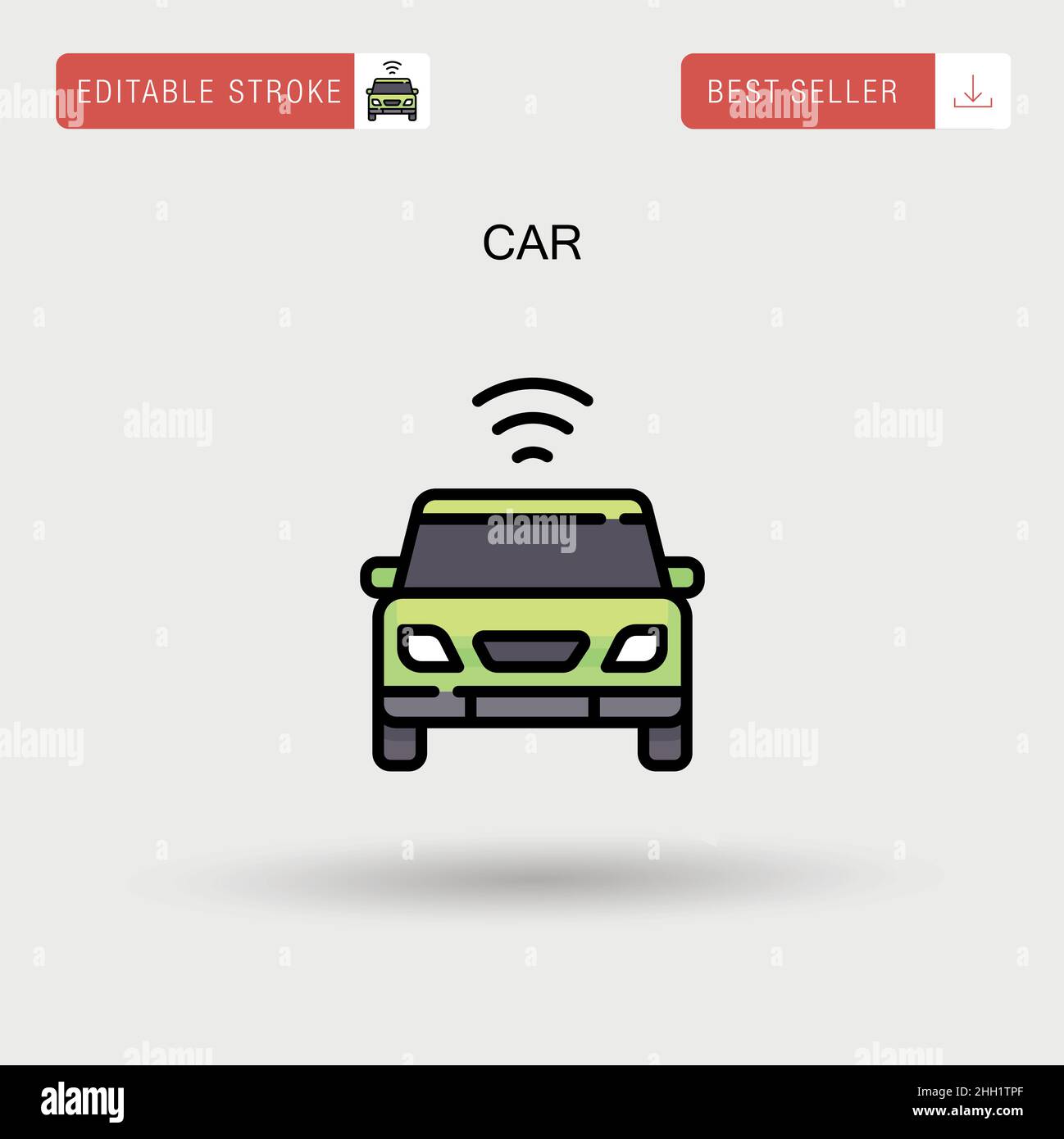 Car Simple vector icon Stock Vector Image & Art - Alamy