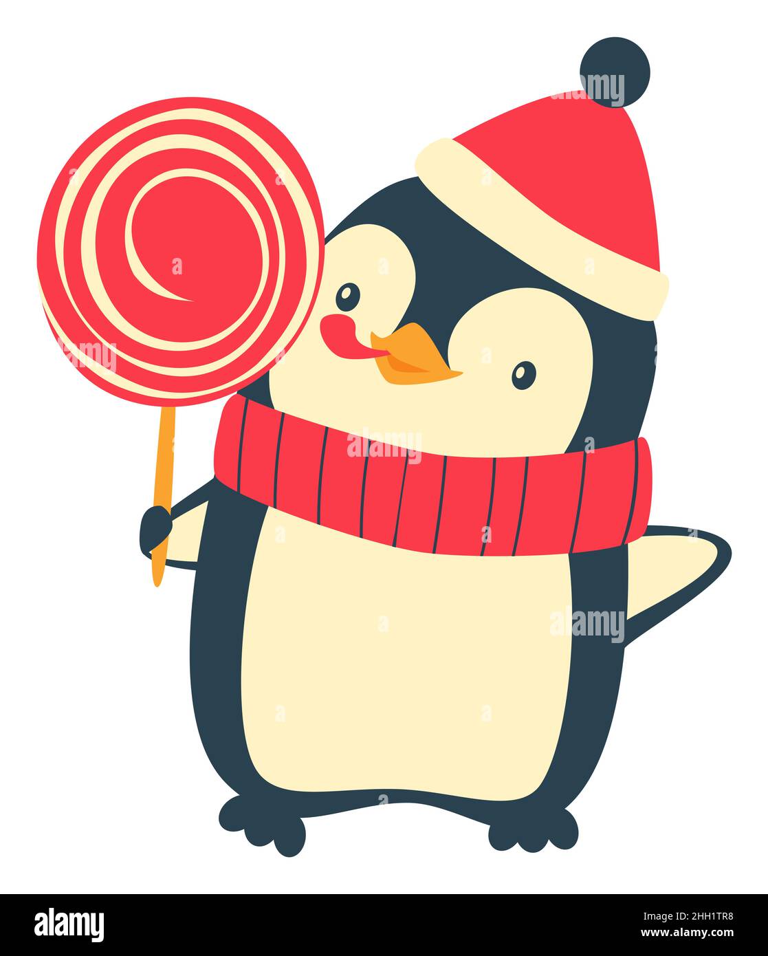 Christmas Penguin cartoons clip art. Cute penguin vector illustration ...