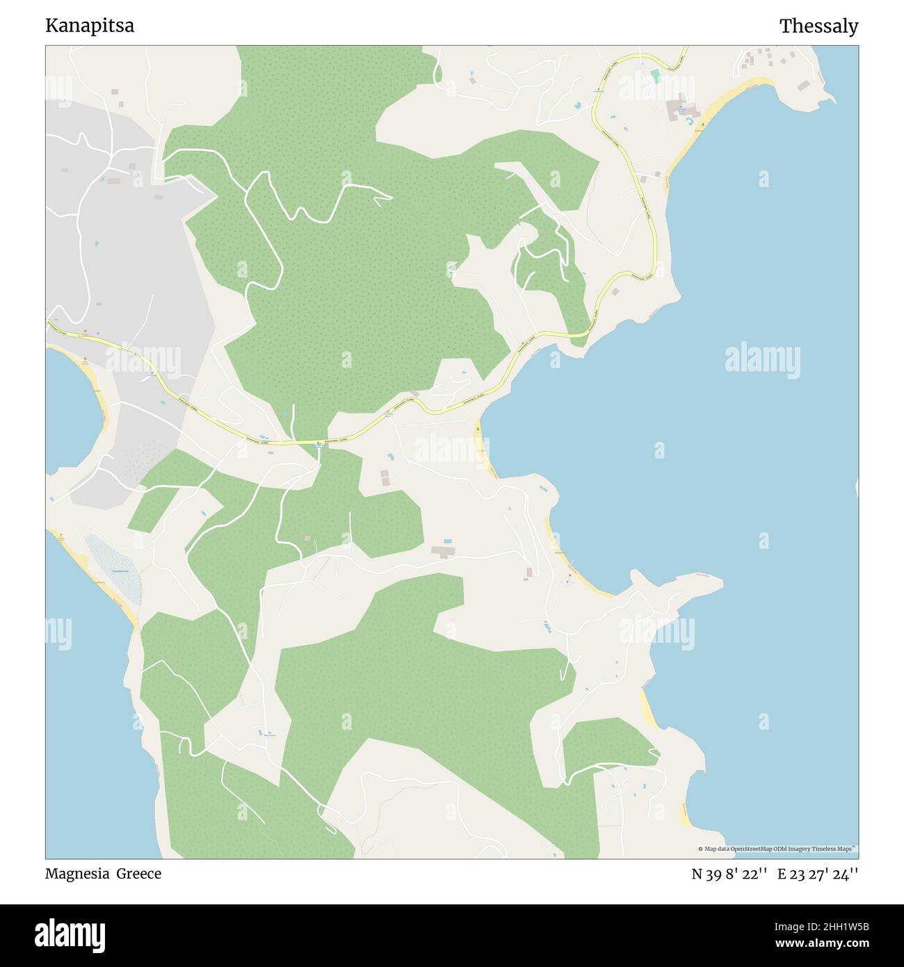 Kanapitsa, Magnesia, Greece, Thessaly, N 39 8' 22'', E 23 27' 24'', map ...