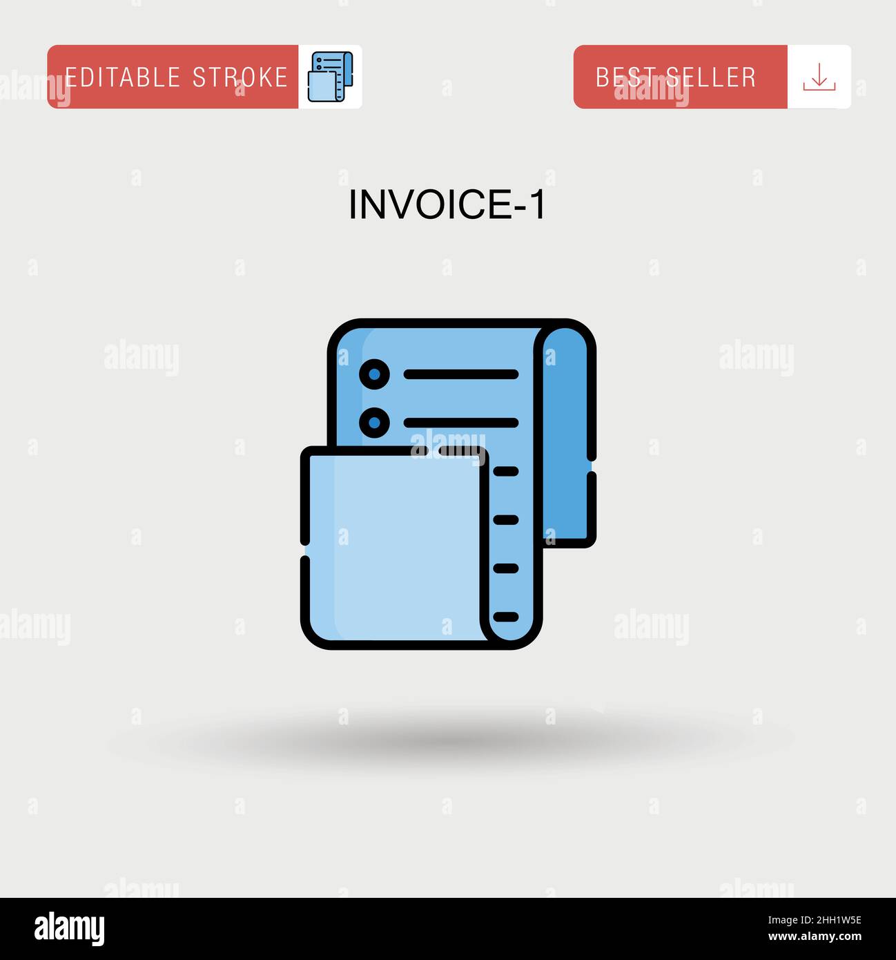 Invoice-1 Simple vector icon Stock Vector Image & Art - Alamy