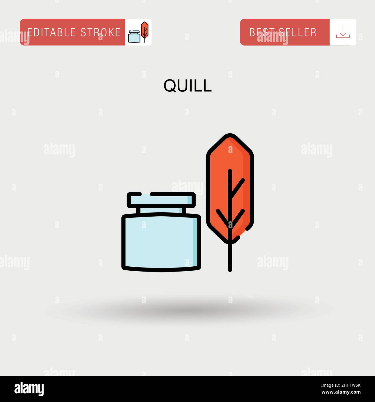 Quill Simple vector icon Stock Vector Image & Art - Alamy