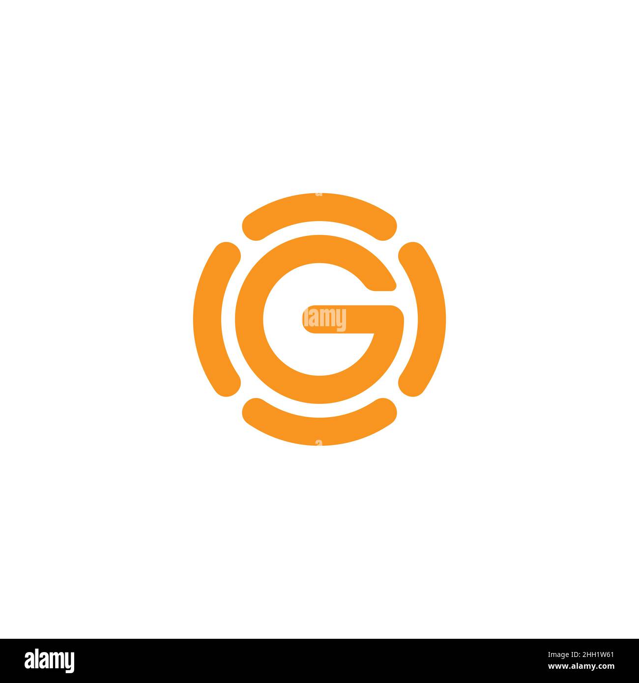 letter g simple geometric circle motion logo vector Stock Vector Image ...