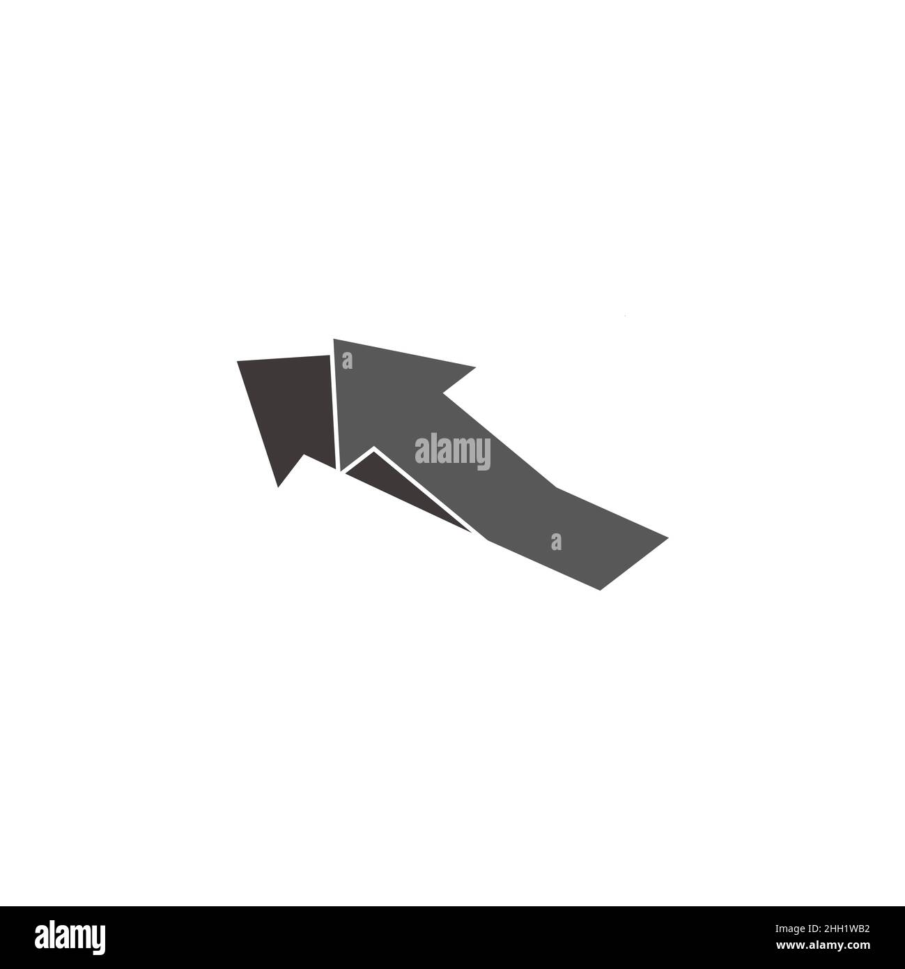 movement arrow up geometric shadow logo vector Stock Vector Image & Art ...
