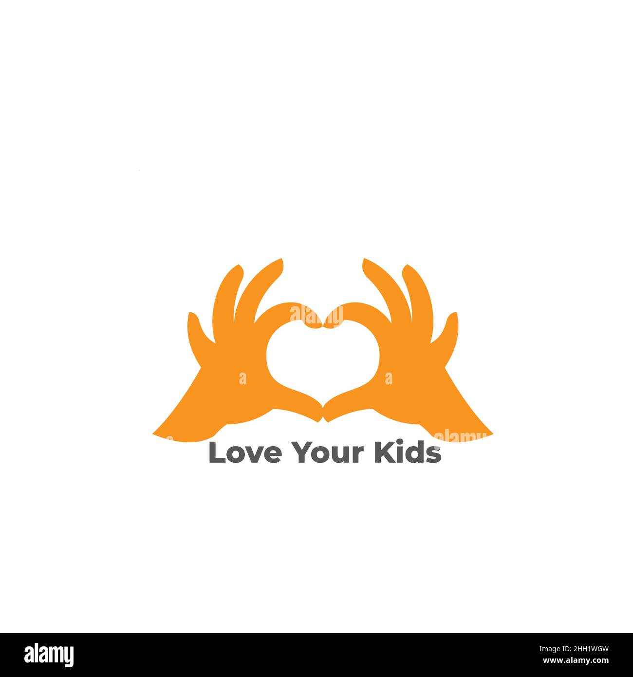 kid child hand happy love symbol vector Stock Vector Image & Art - Alamy