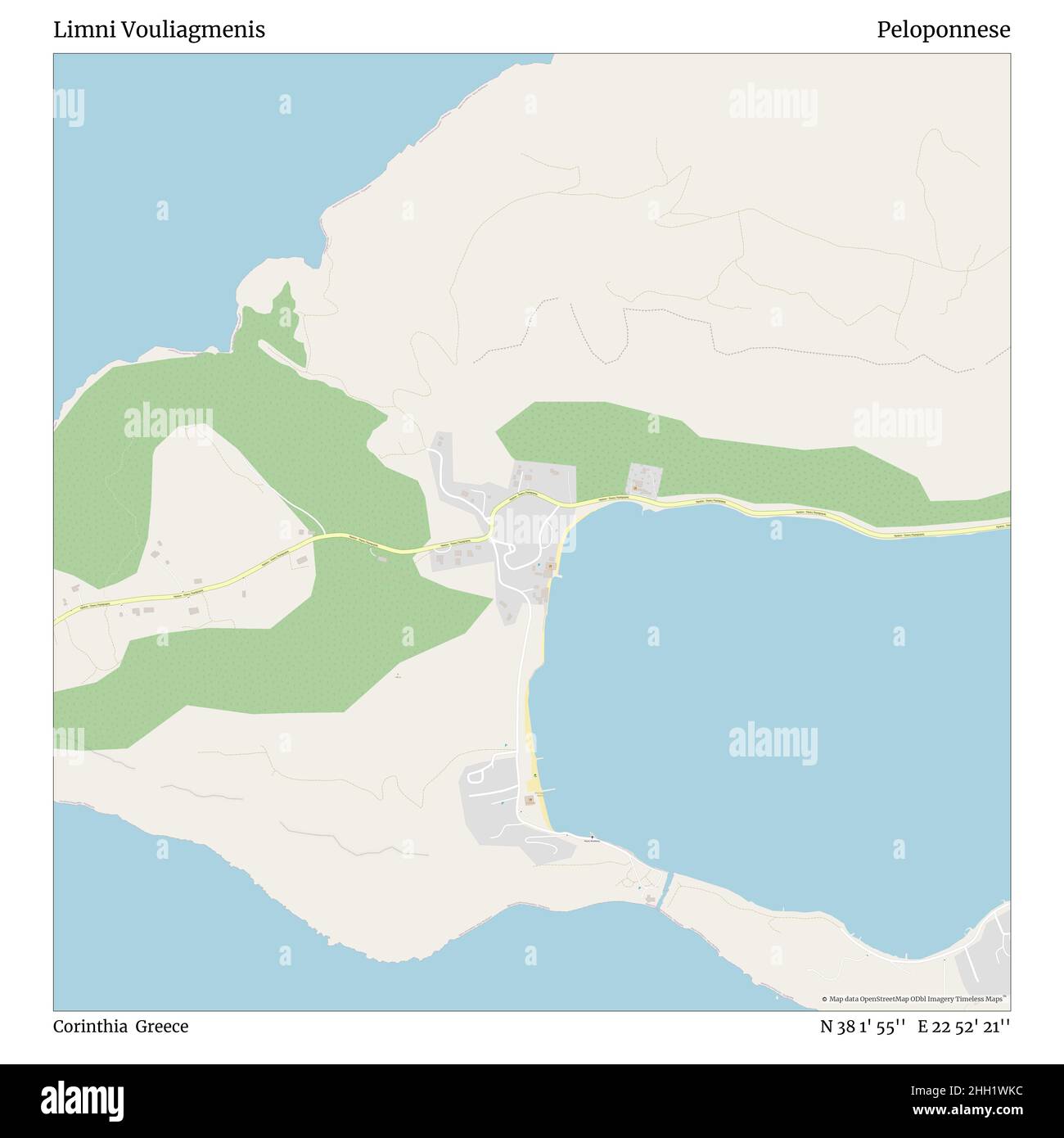 Limni Vouliagmenis, Corinthia, Greece, Peloponnese, N 38 1' 55'', E 22 ...