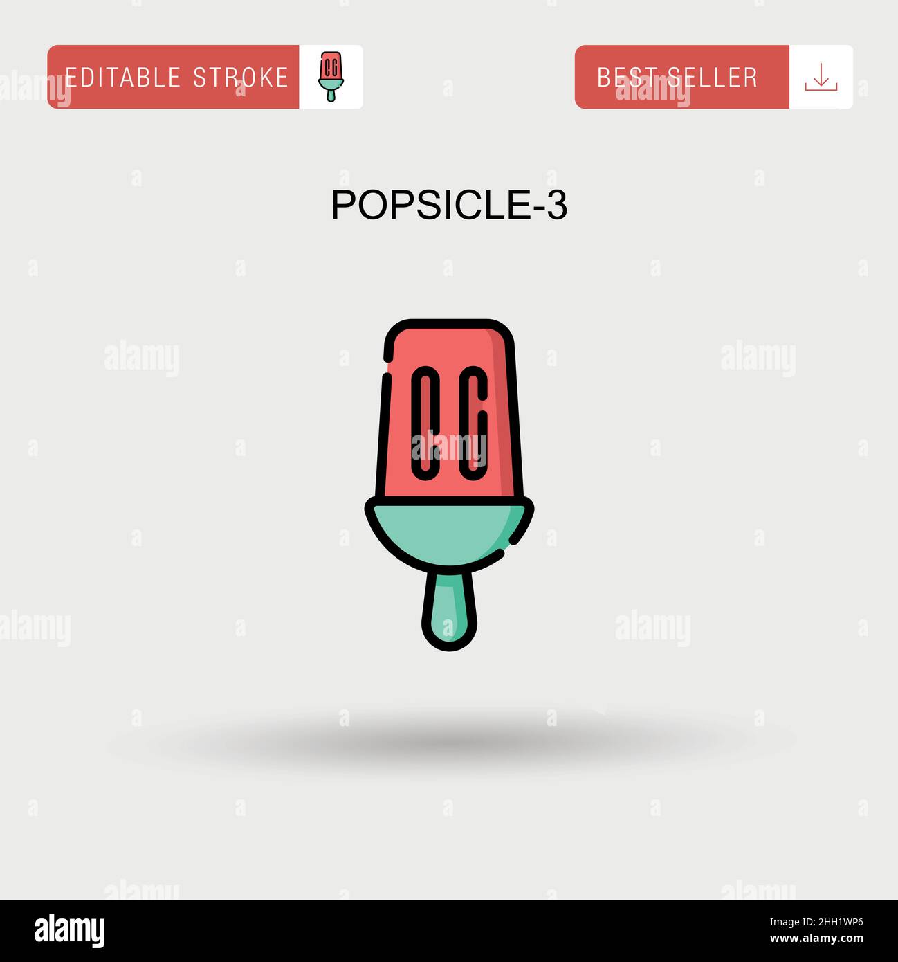 Popsicle-3 Simple vector icon Stock Vector Image & Art - Alamy