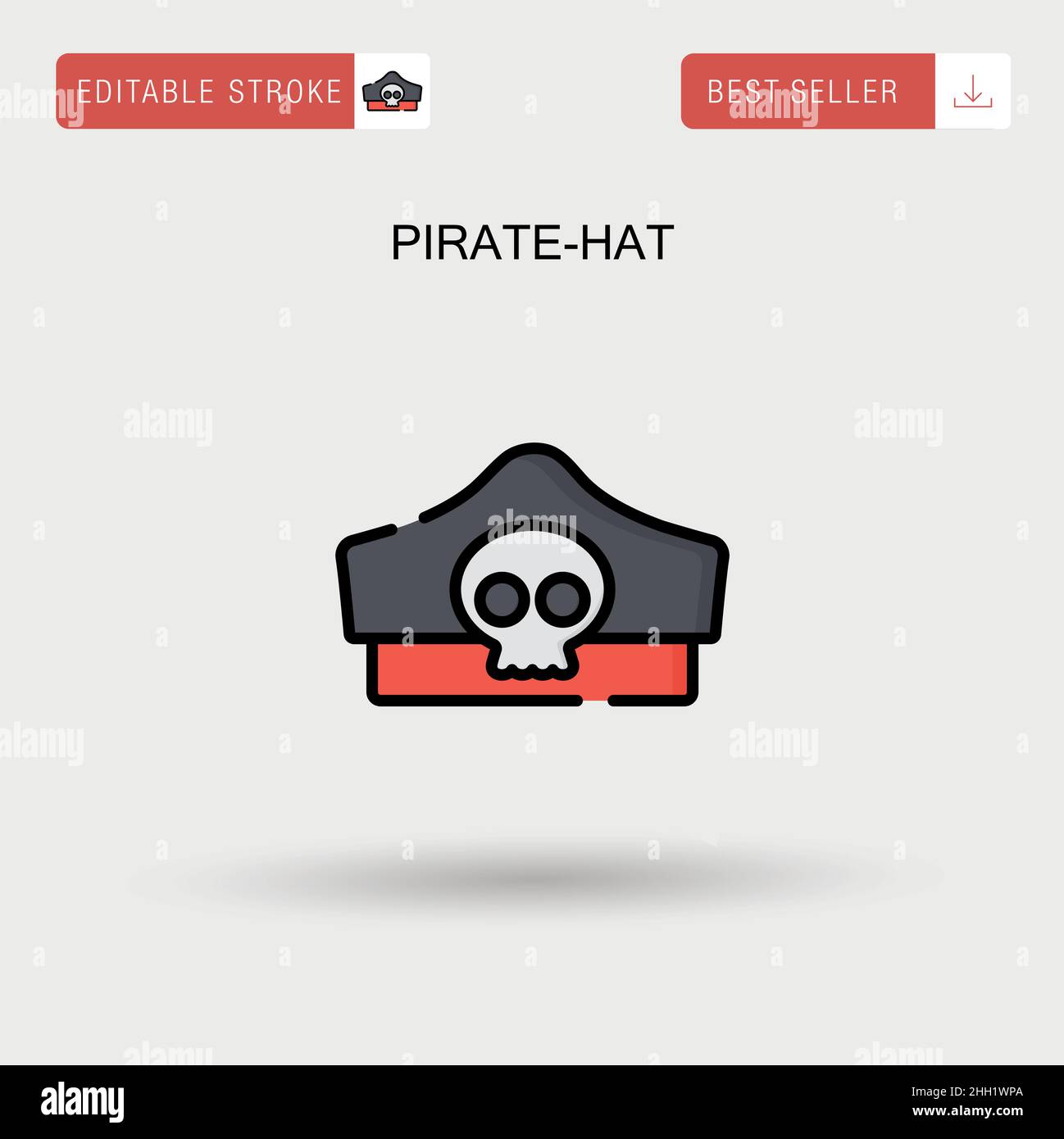 Pirate hat tricorn sword Stock Vector Images - Alamy