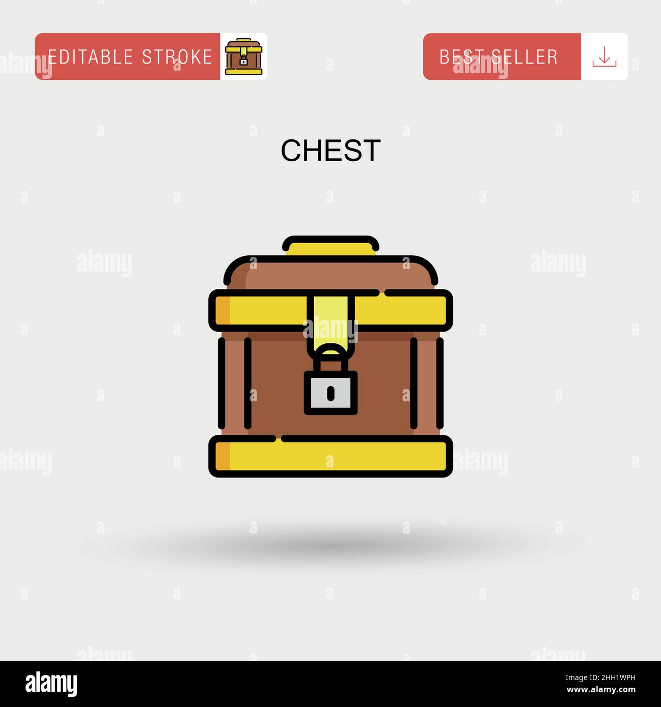 Chest Simple vector icon Stock Vector Image & Art - Alamy