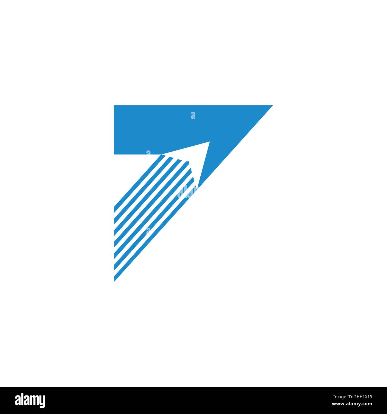 number seven rocket arrow motion symbol logo vector Stock Vector Image ...