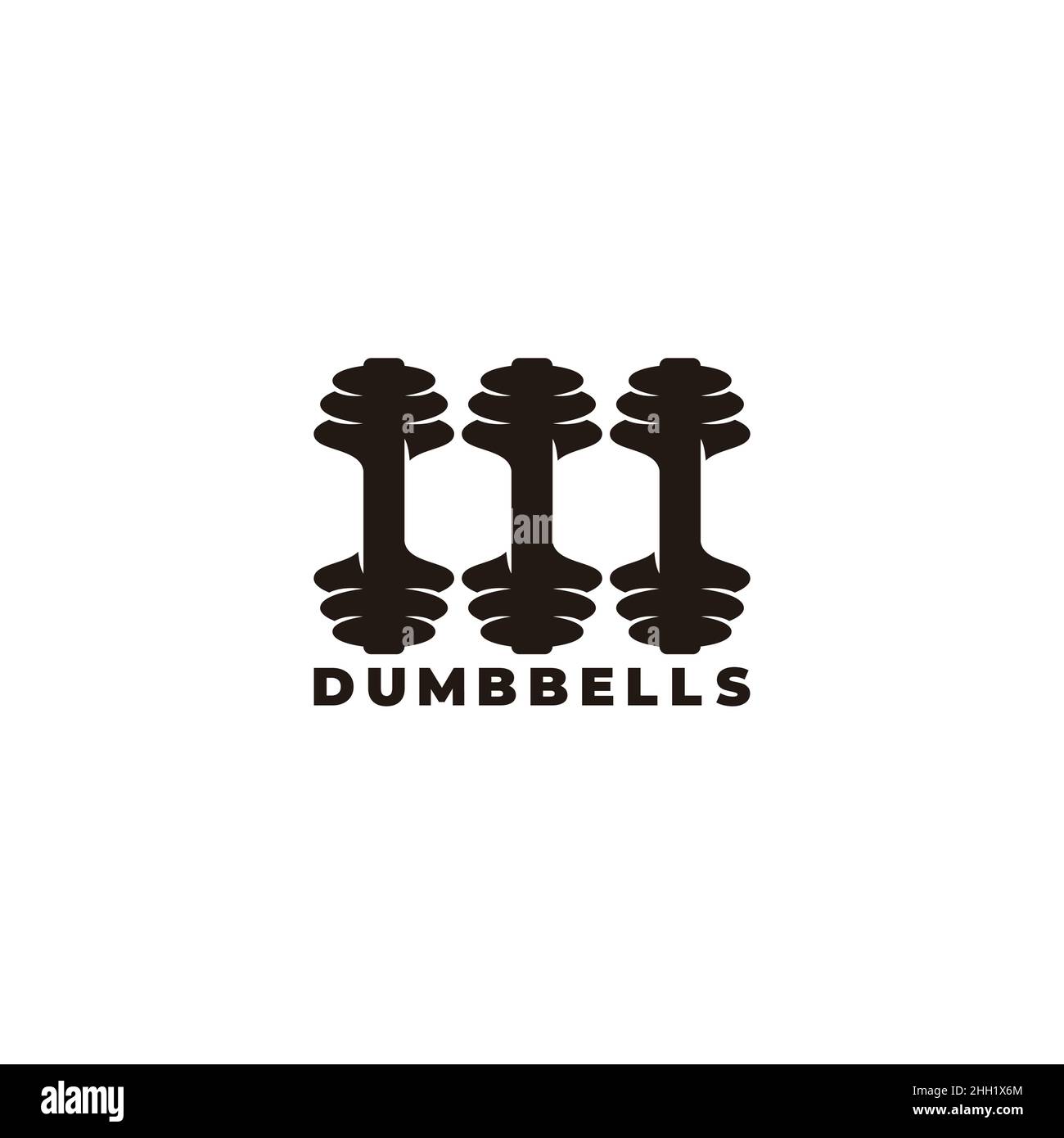 dumbbells group gym symbol vector Stock Vector Image & Art - Alamy