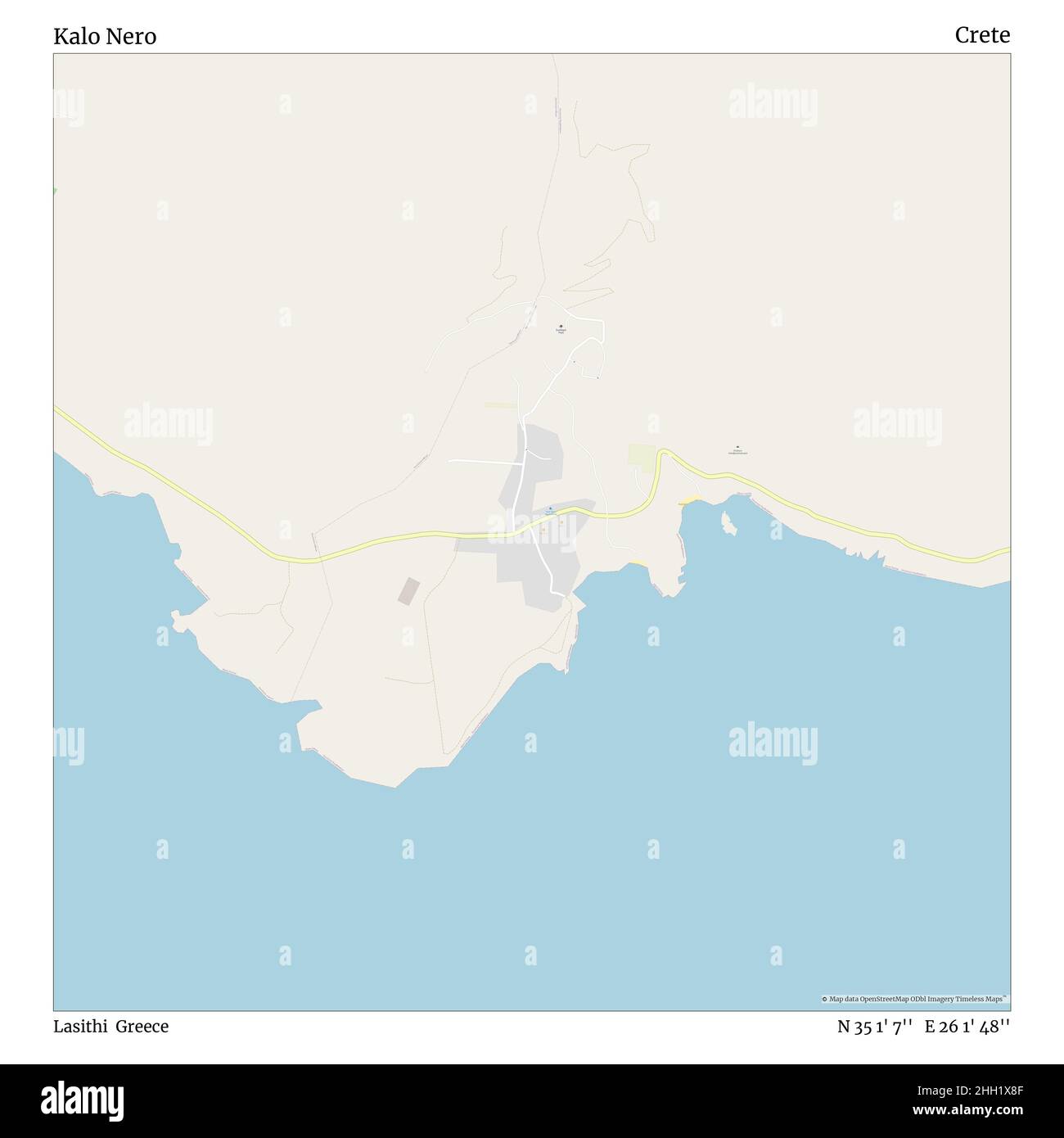 Kalo Nero, Lasithi, Greece, Crete, N 35 1' 7'', E 26 1' 48'', map ...