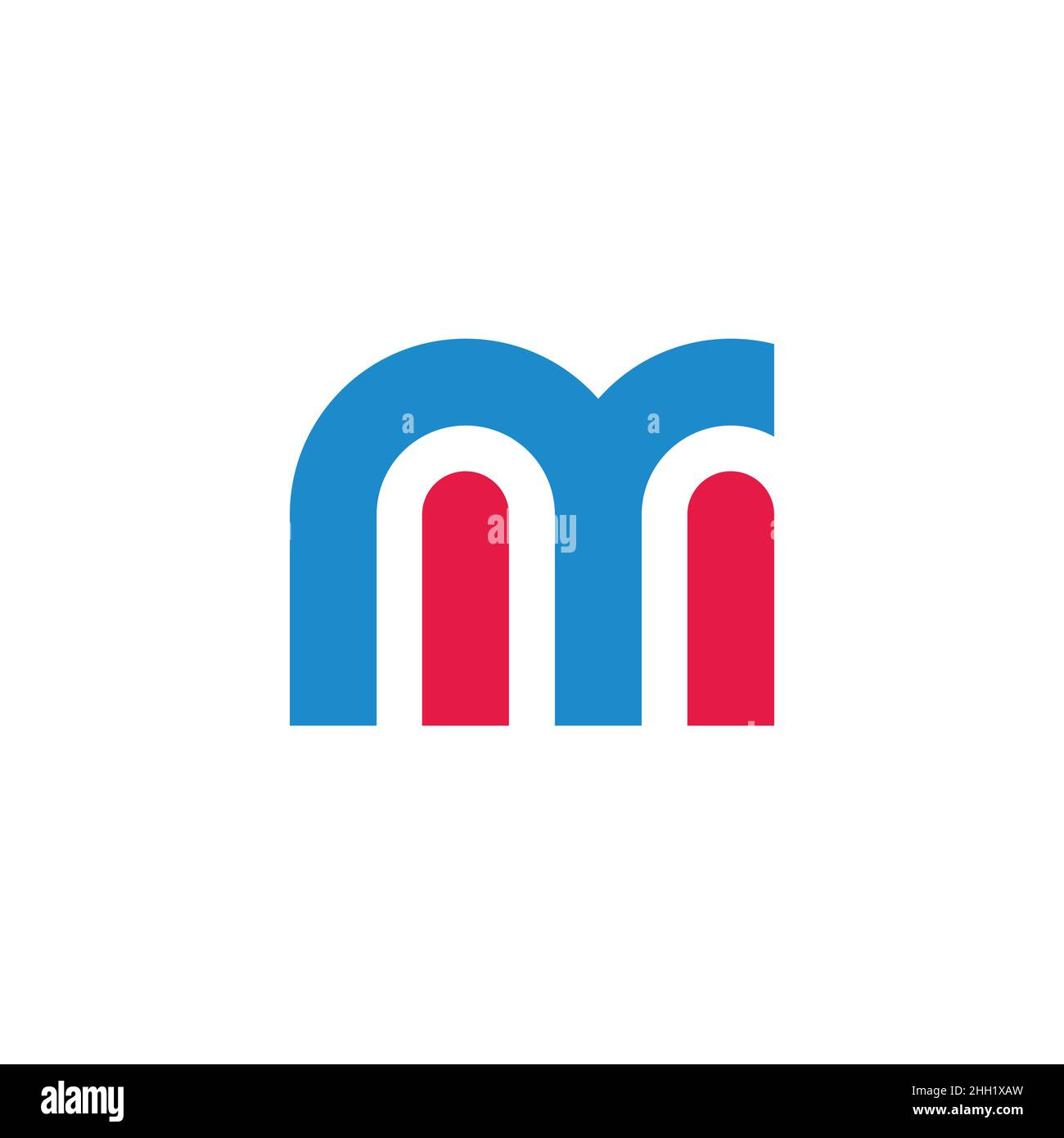 letter nm simple geometric colorful logo vector Stock Vector Image ...