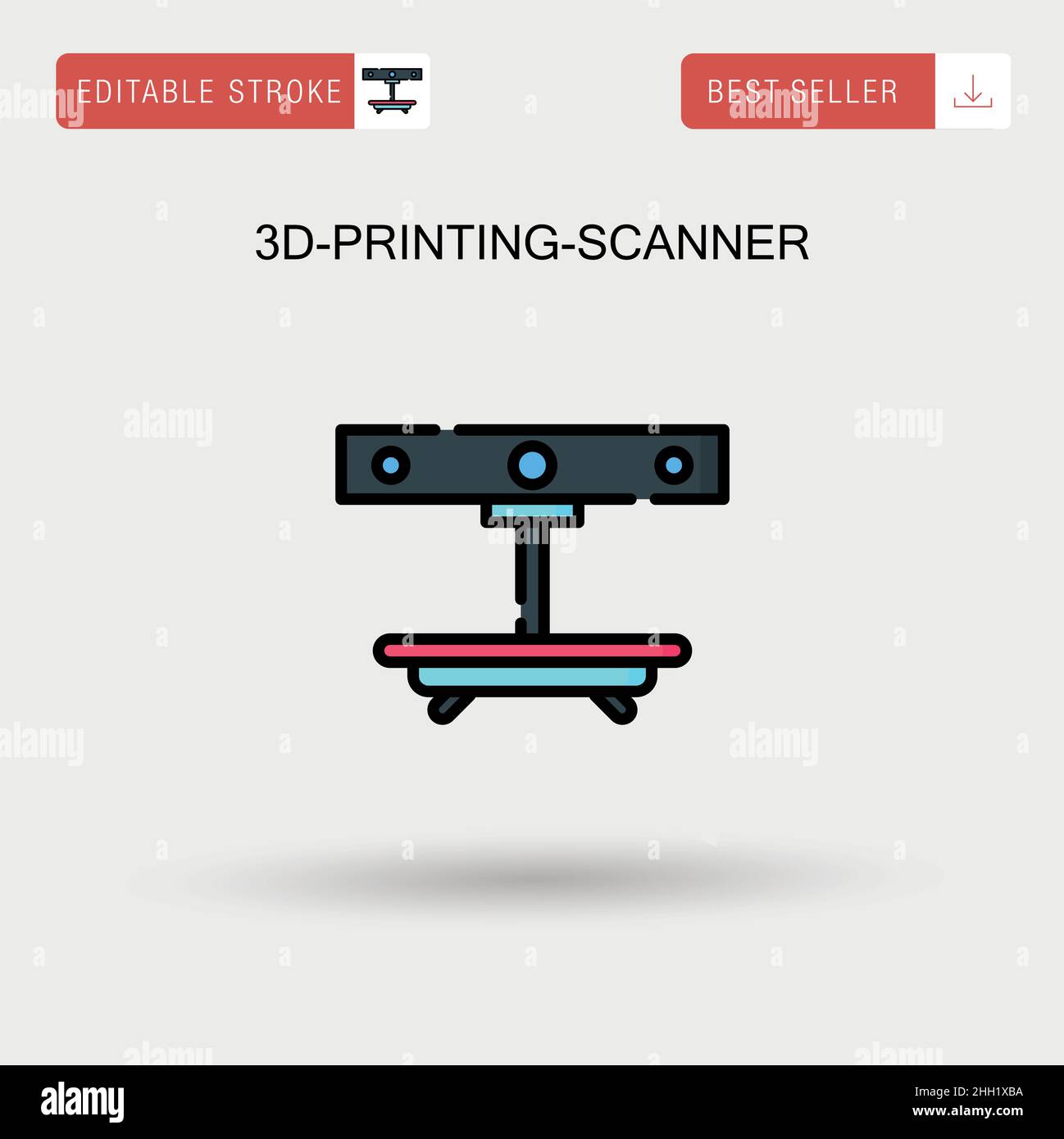 3d-printing-scanner Simple vector icon Stock Vector Image & Art - Alamy
