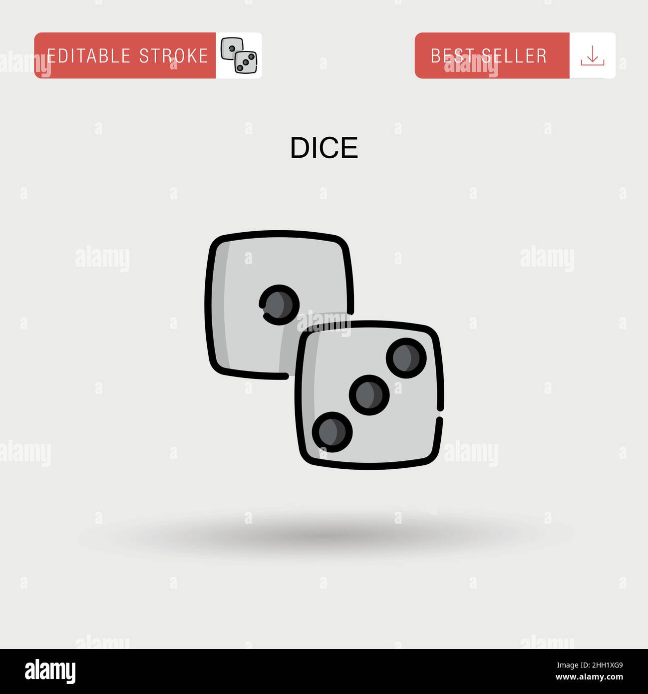 Dice Simple vector icon Stock Vector Image & Art - Alamy