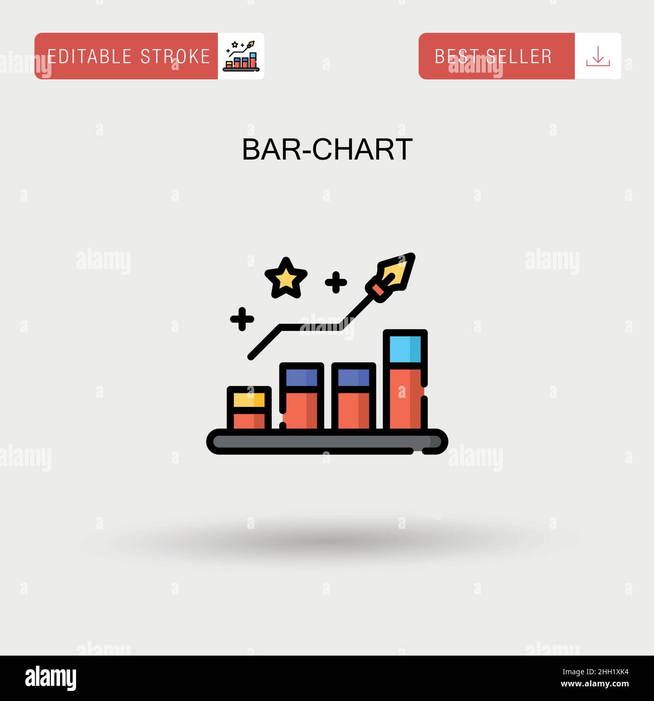 Bar-chart Simple vector icon Stock Vector Image & Art - Alamy