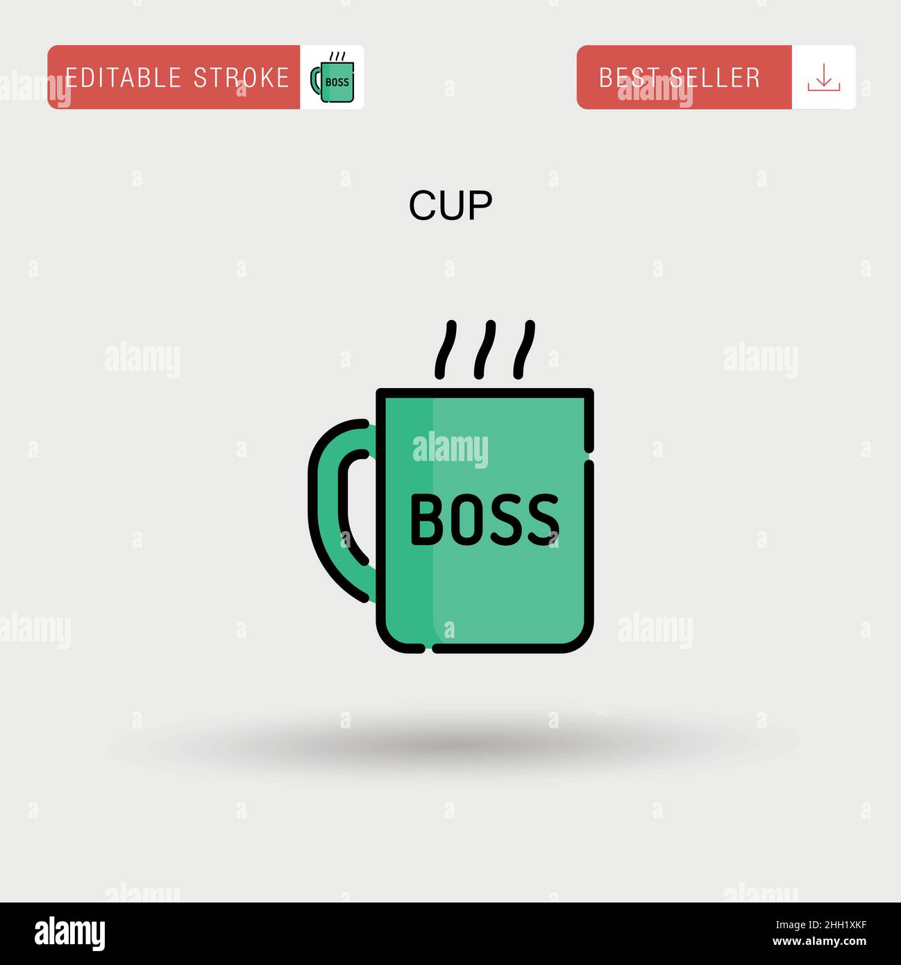 Cup Simple vector icon Stock Vector Image & Art - Alamy