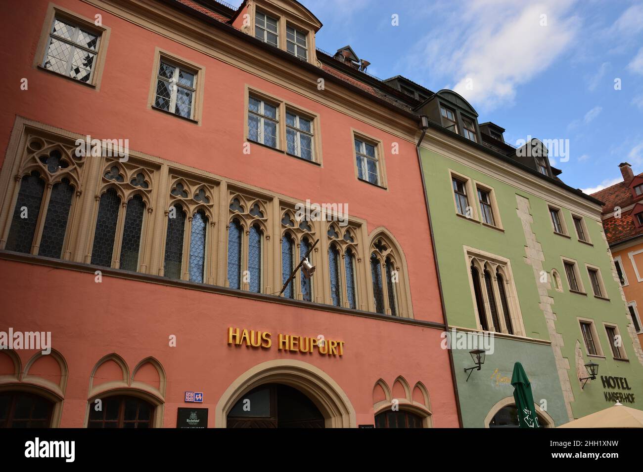 Regensburg, Bavaria, Germany – Attractive historical buildings in the ...