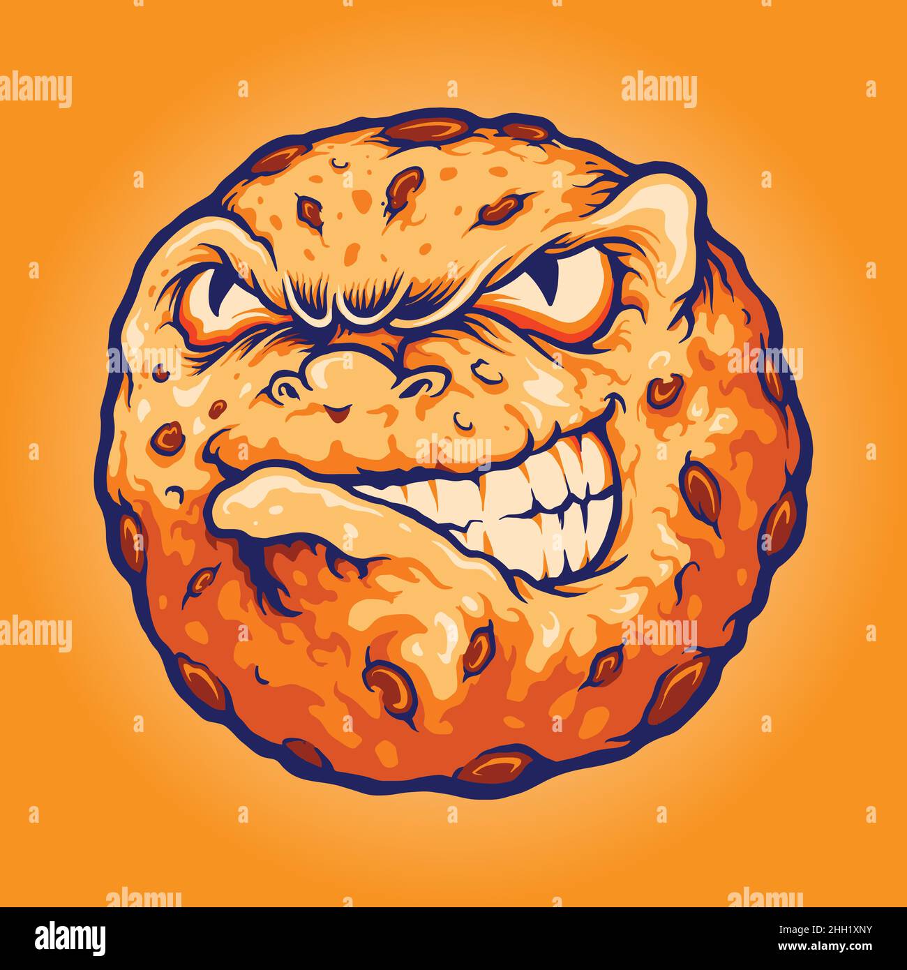 Biscuit Chocolate Logo Angry Cookies Vector illustrations for your work ...