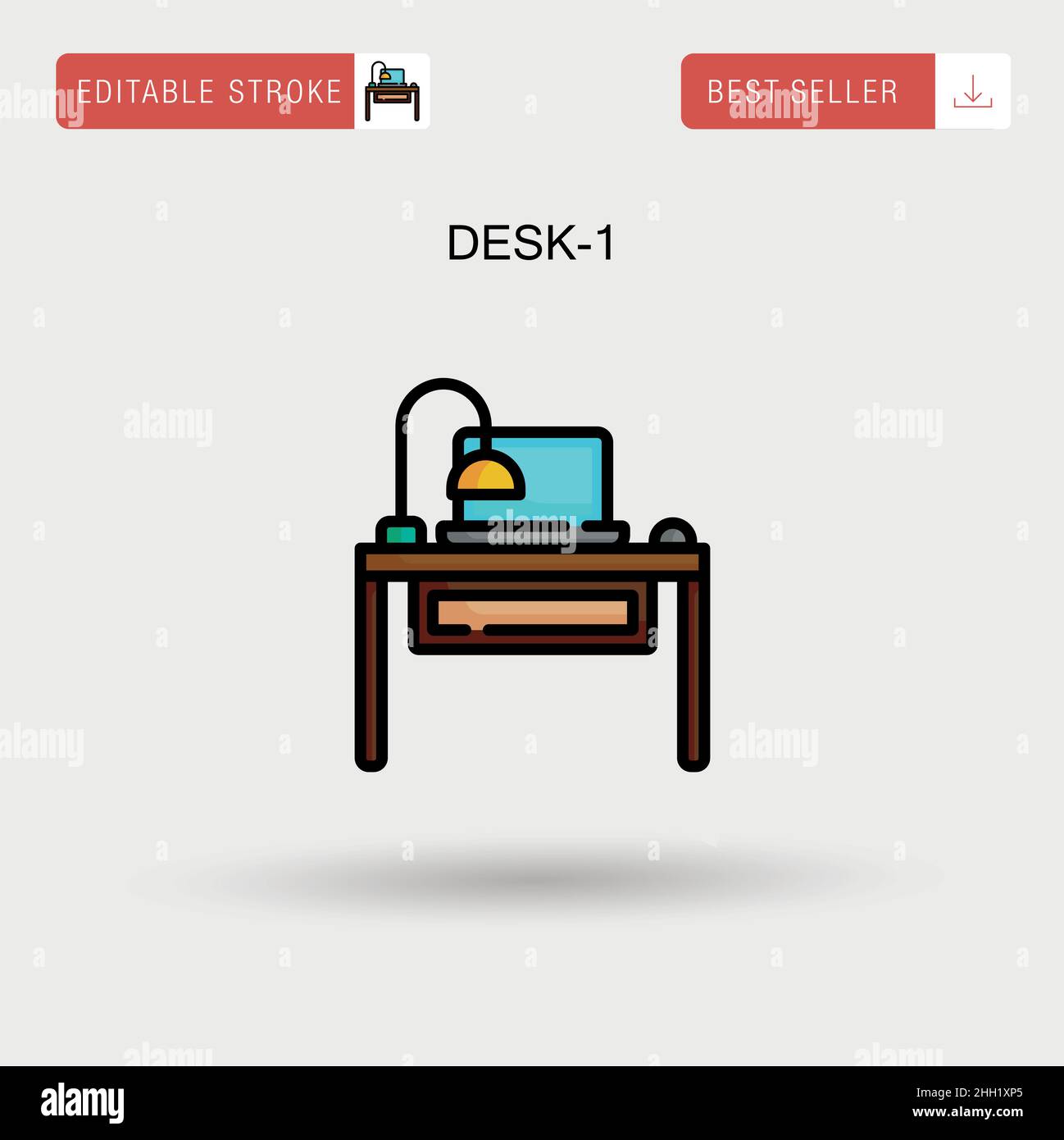Desk-1 Simple vector icon Stock Vector Image & Art - Alamy