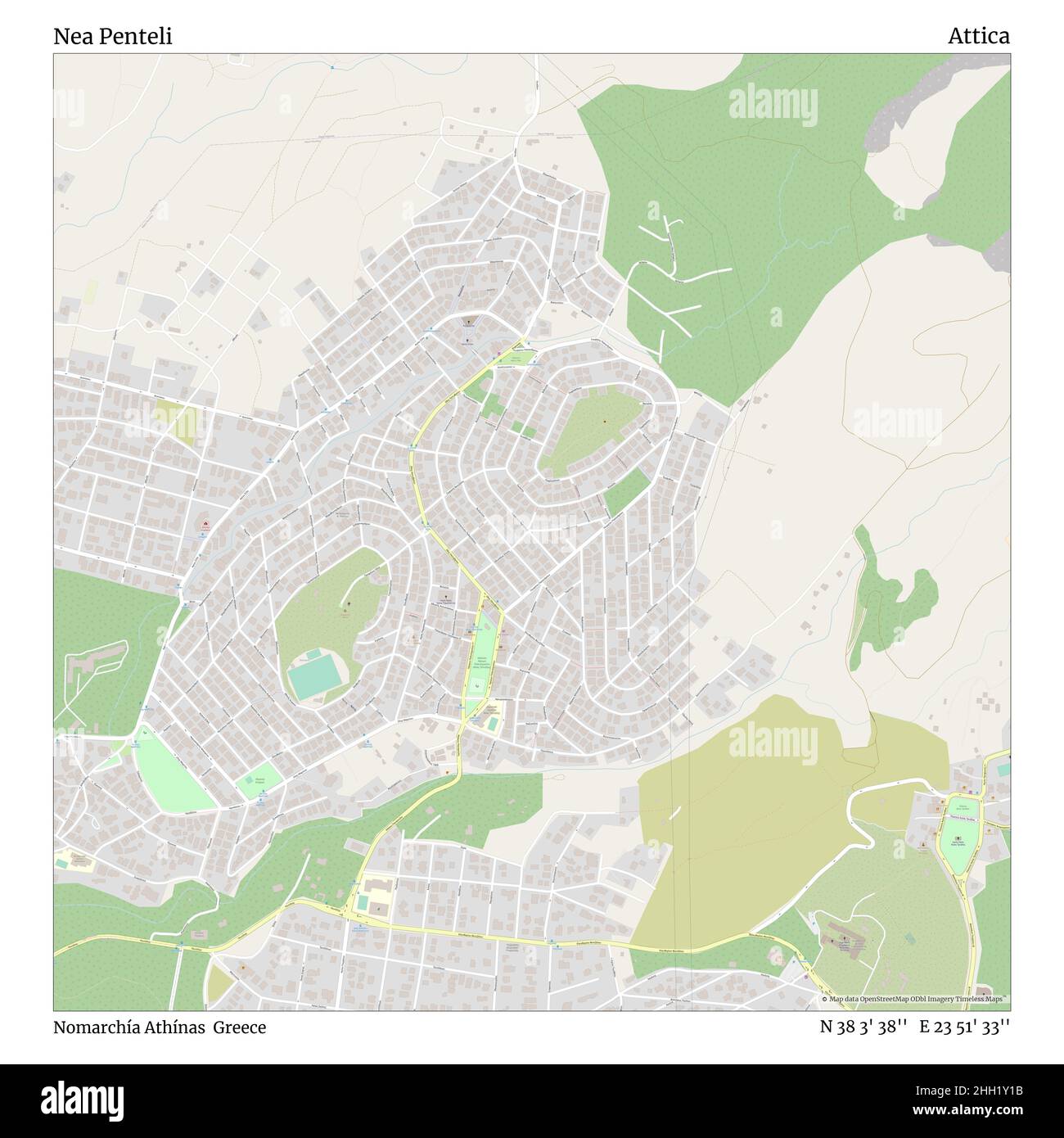 Nea Penteli, Nomarchía Athínas, Greece, Attica, N 38 3' 38'', E 23 51 ...