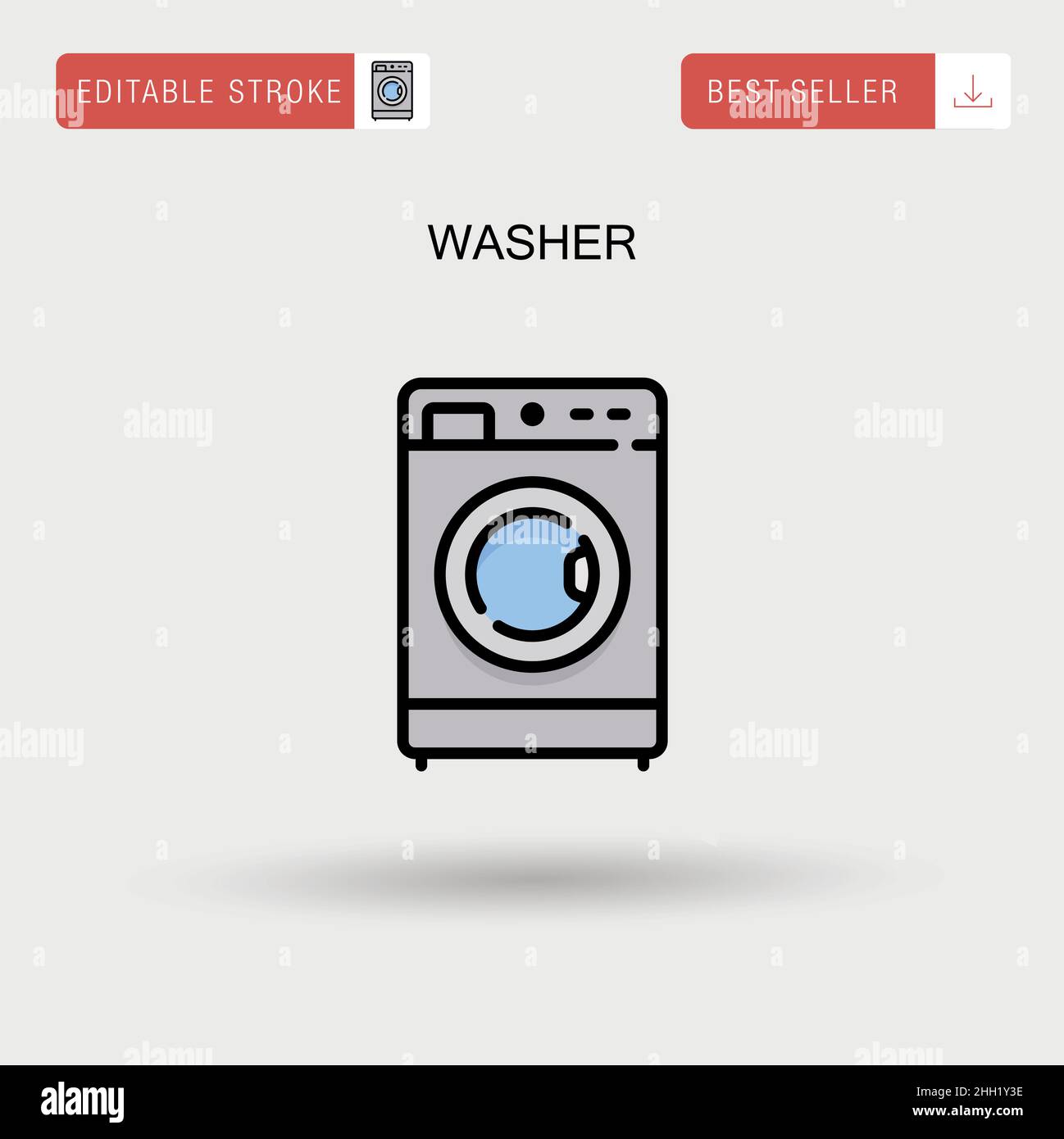 Washer Simple vector icon Stock Vector Image & Art - Alamy