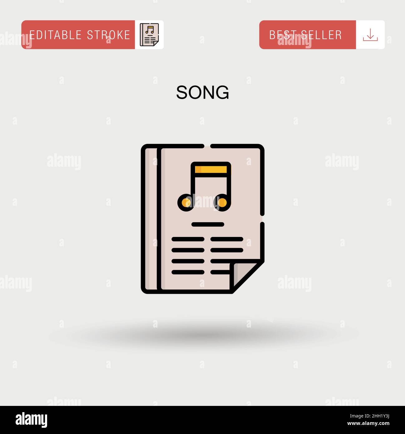 Song Simple vector icon Stock Vector Image & Art - Alamy