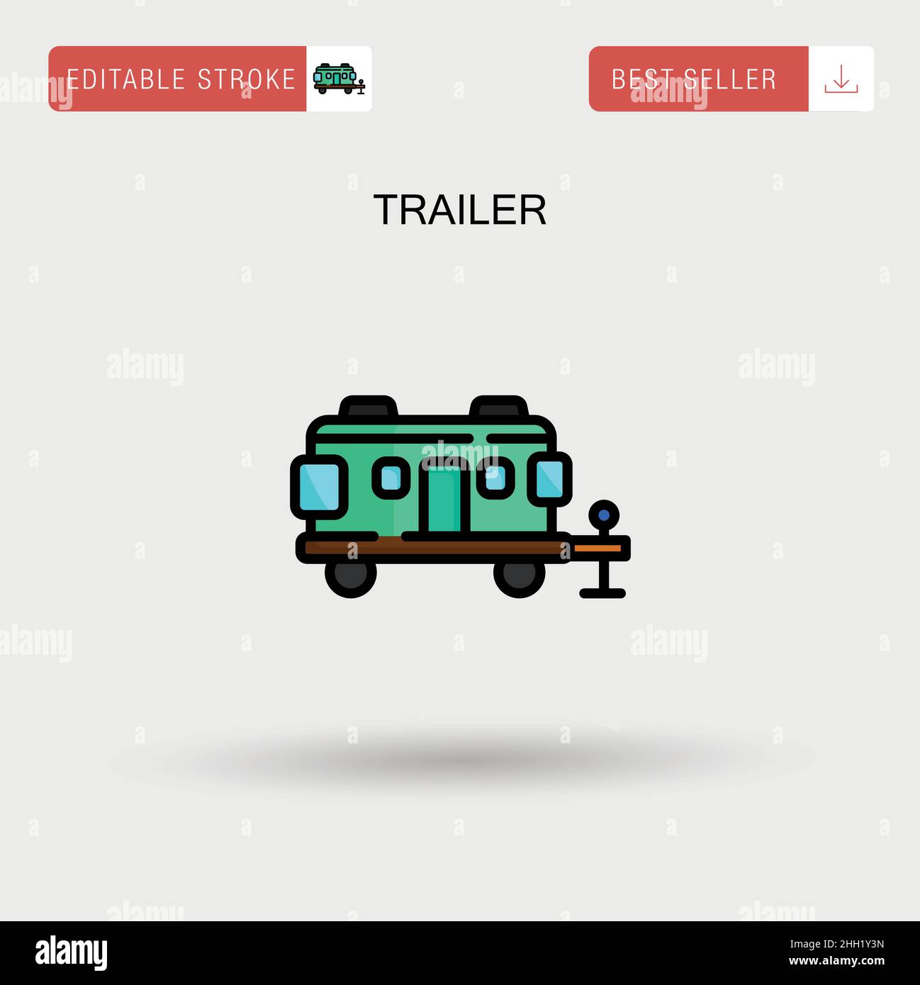 Trailer Simple vector icon Stock Vector Image & Art - Alamy