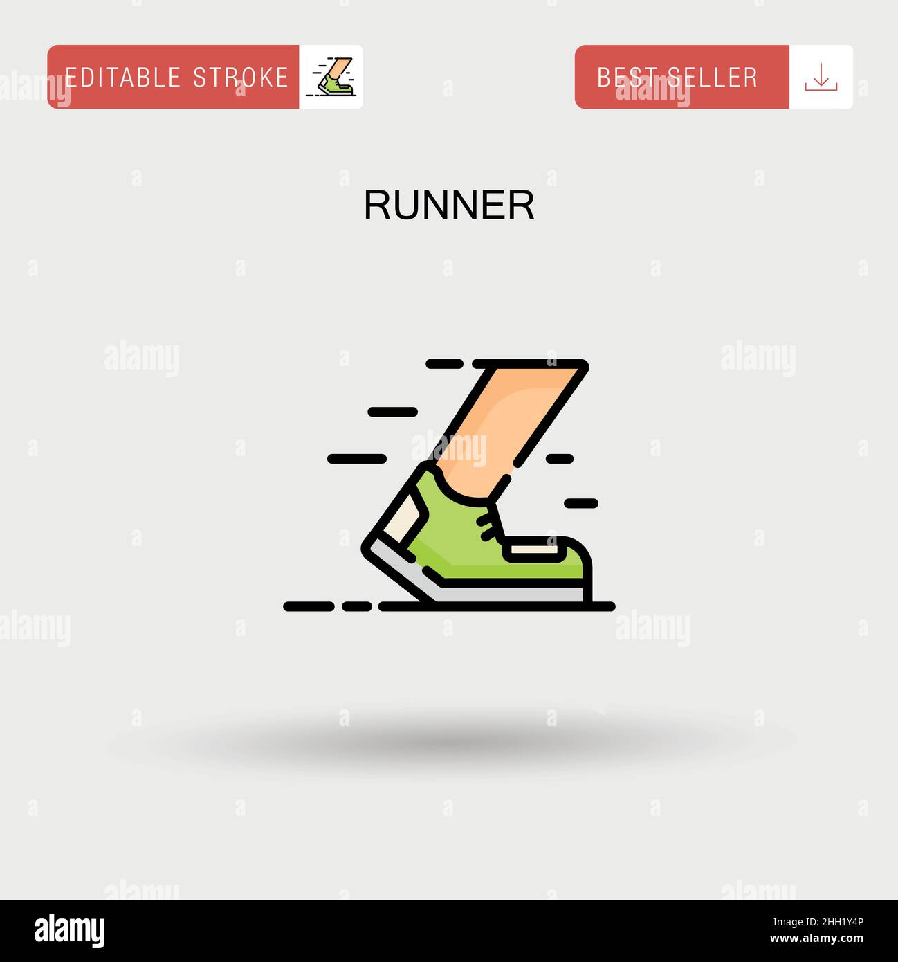 Runner Simple vector icon Stock Vector Image & Art - Alamy