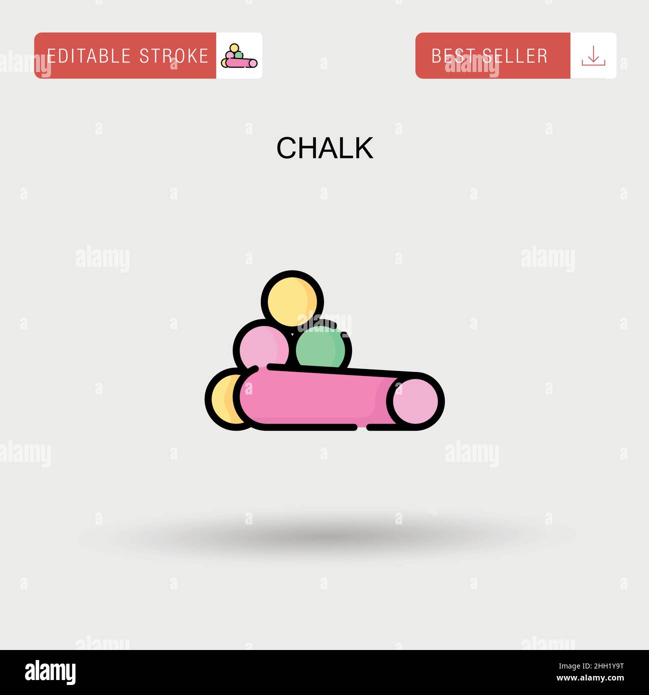 Chalk Simple vector icon Stock Vector Image & Art - Alamy