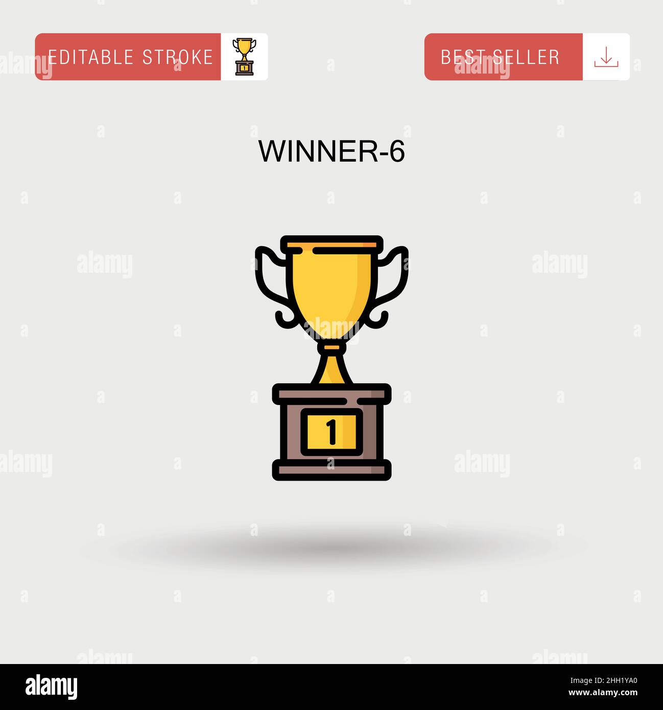 Winner-6 Simple vector icon Stock Vector Image & Art - Alamy